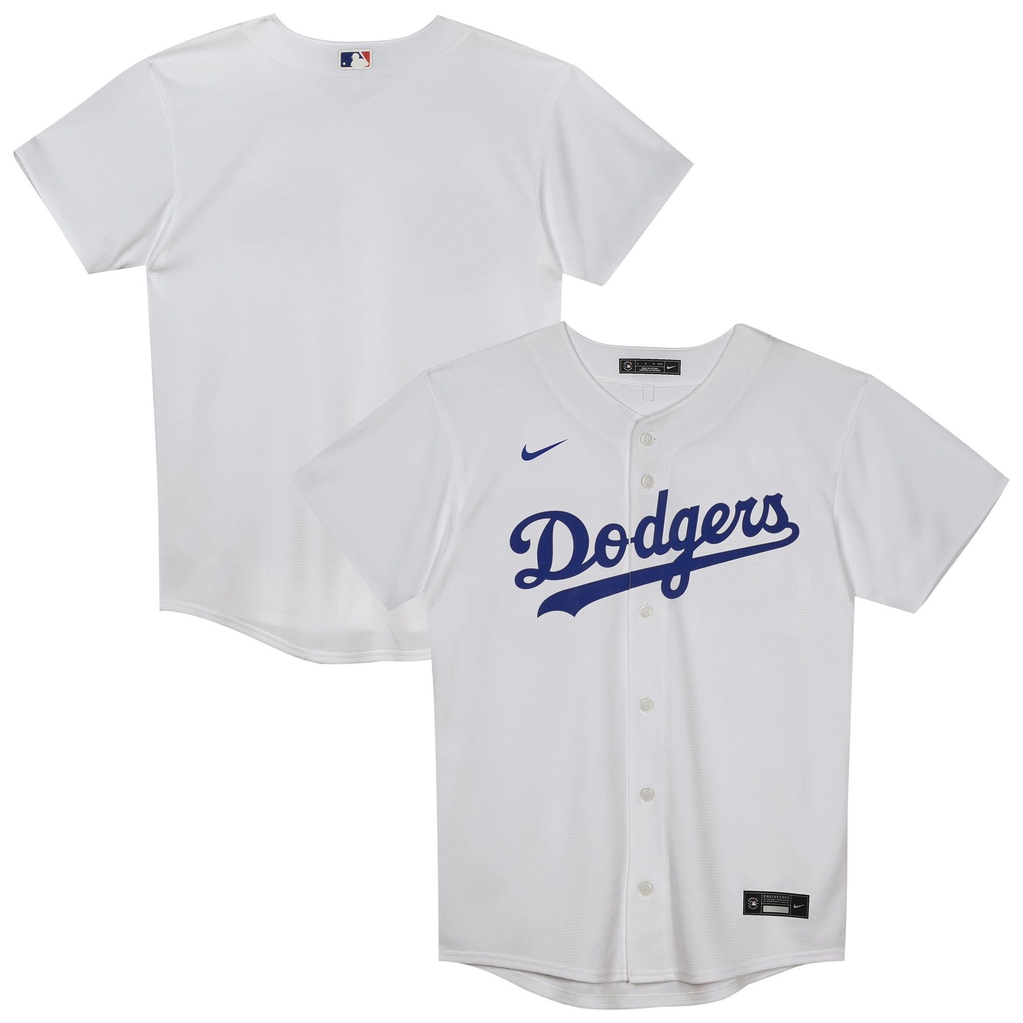Juvenile White Los Angeles Dodgers Home Blank Replica Jersey - Walmart.com
