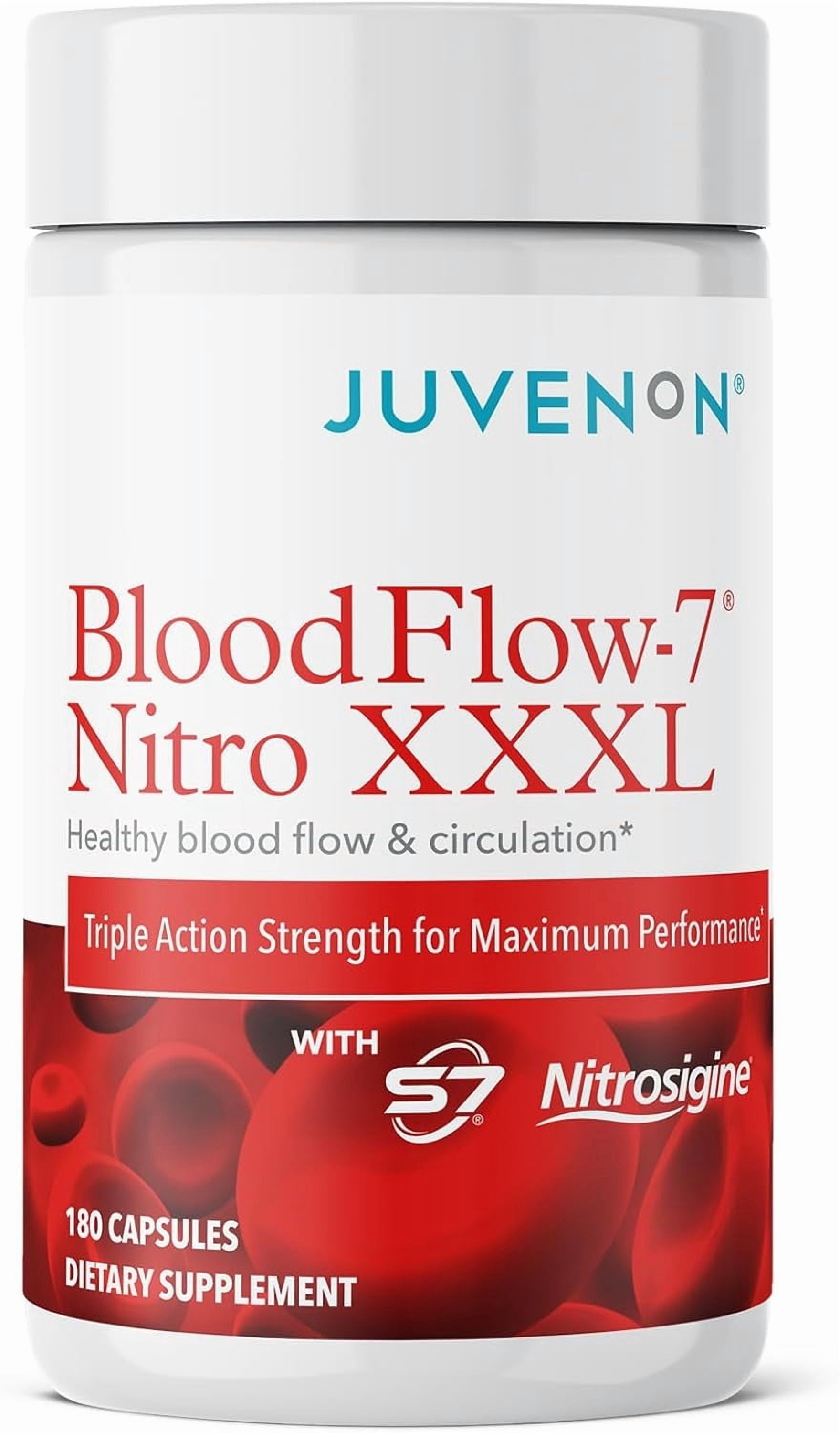 Juvenon Advanced BloodFlow-7 Nitro XXXL Support Supplement – Maximum ...