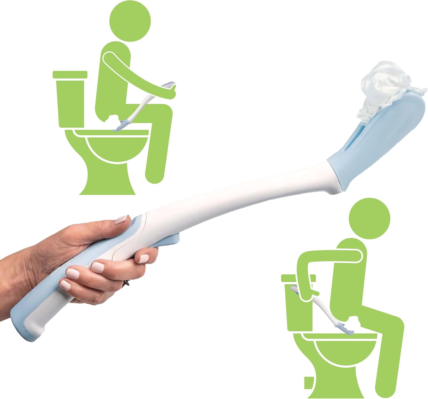 Juvo Toilet Aid - Personal Bottom Wiping Tool, Bathroom Mobility Aid ...