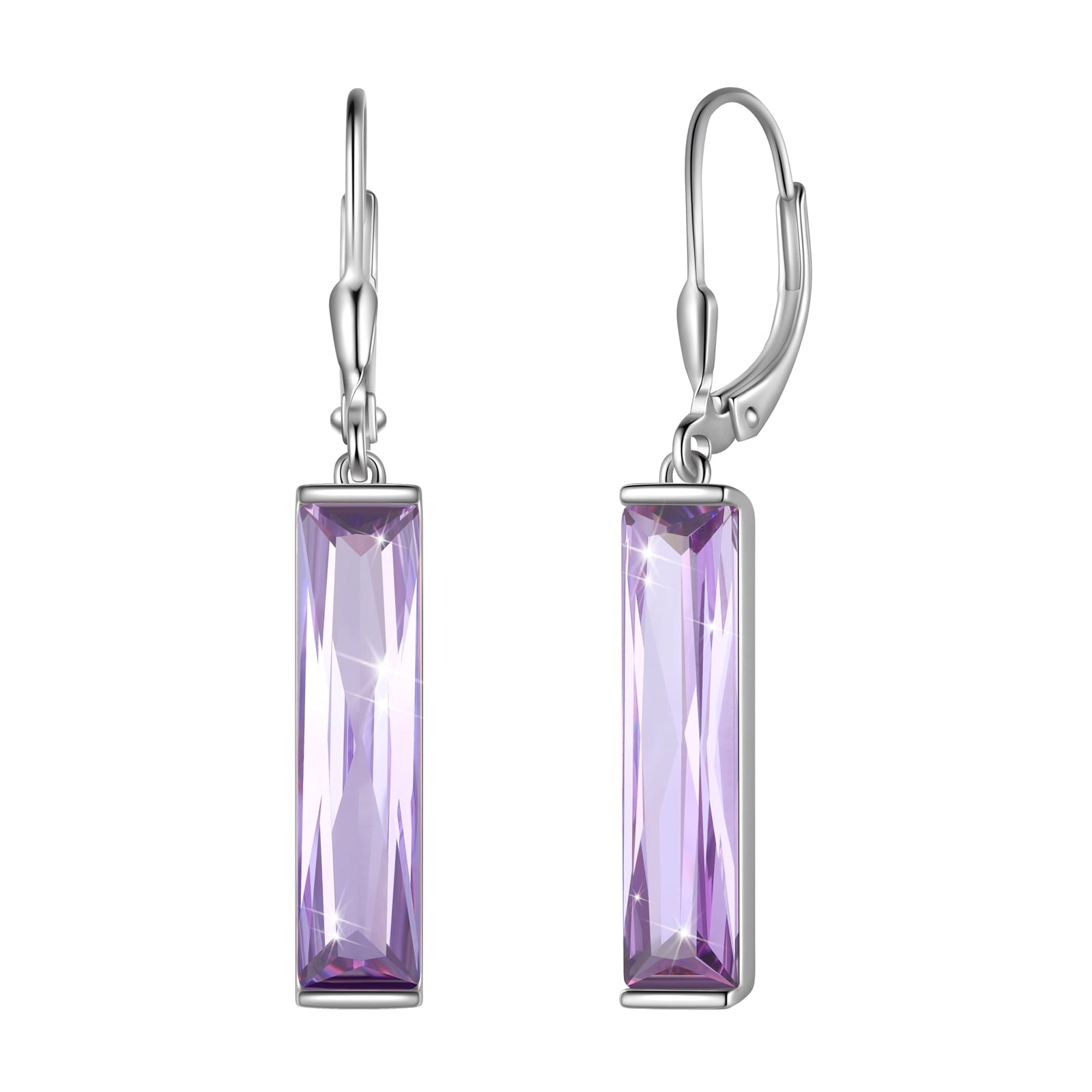 Juwaliy Dangle Women Earrings 925 Sterling Silver June Birthstone ...