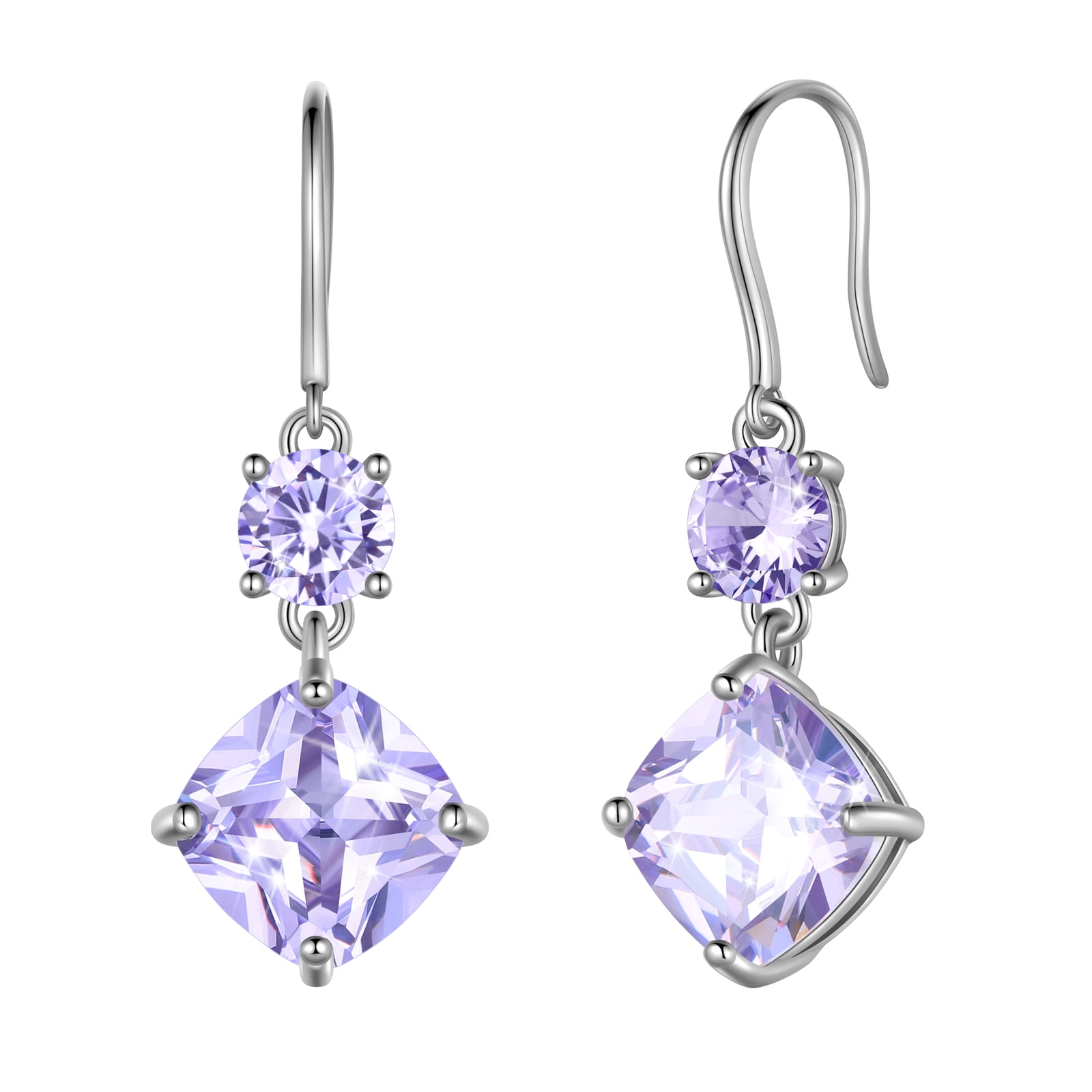 Juwaliy June Birthstone Earrings Women Dangle Earrings 925 Sterling ...