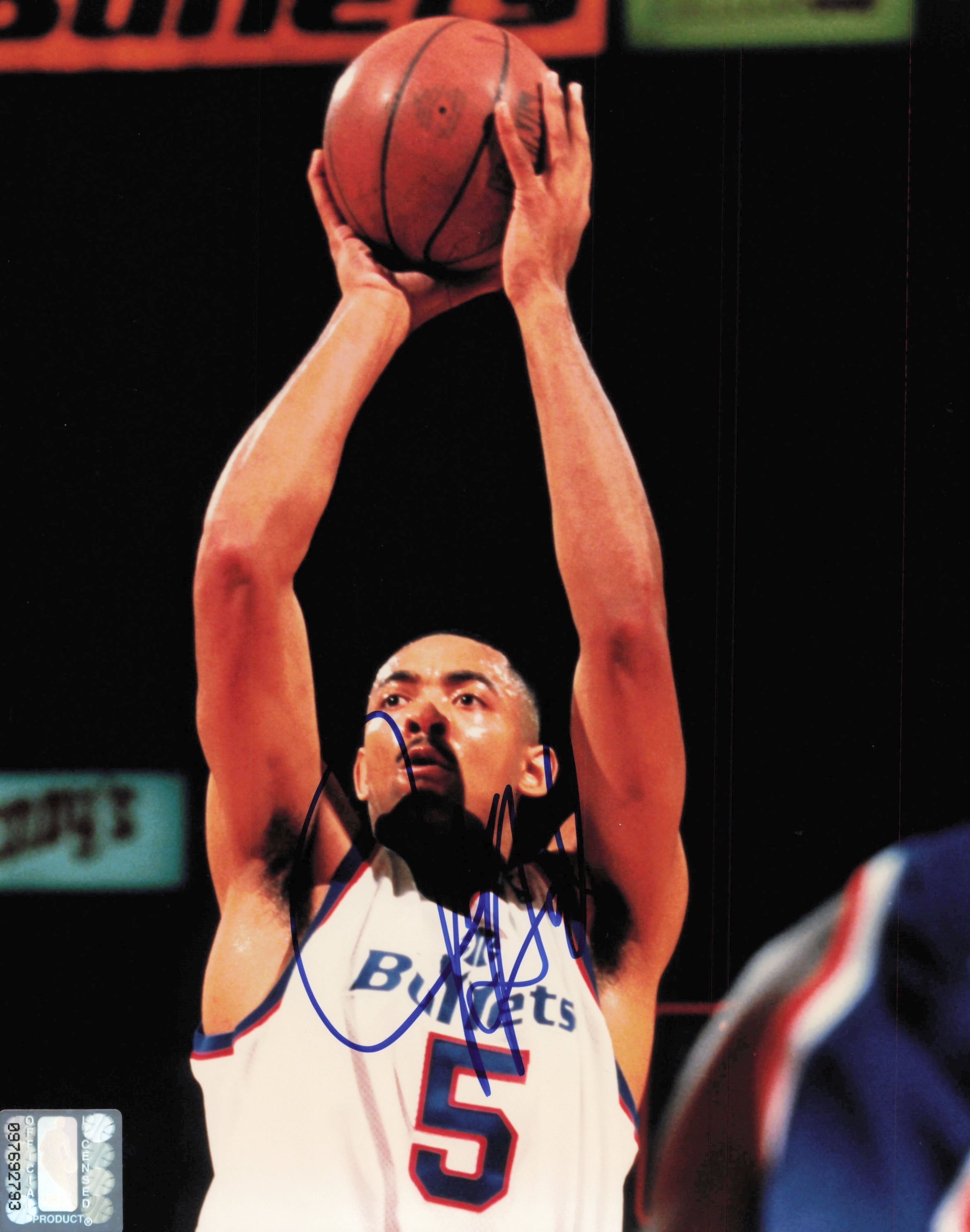 Juwan Howard Autographed 8x10 Photo Washington Bullets SKU #245621 ...