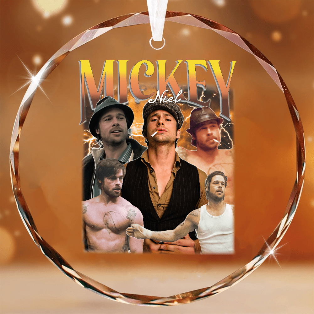 Juxt 90s Mickey Oneil Merch Glass Ornament, Vintage Tribute Pop Culture ...