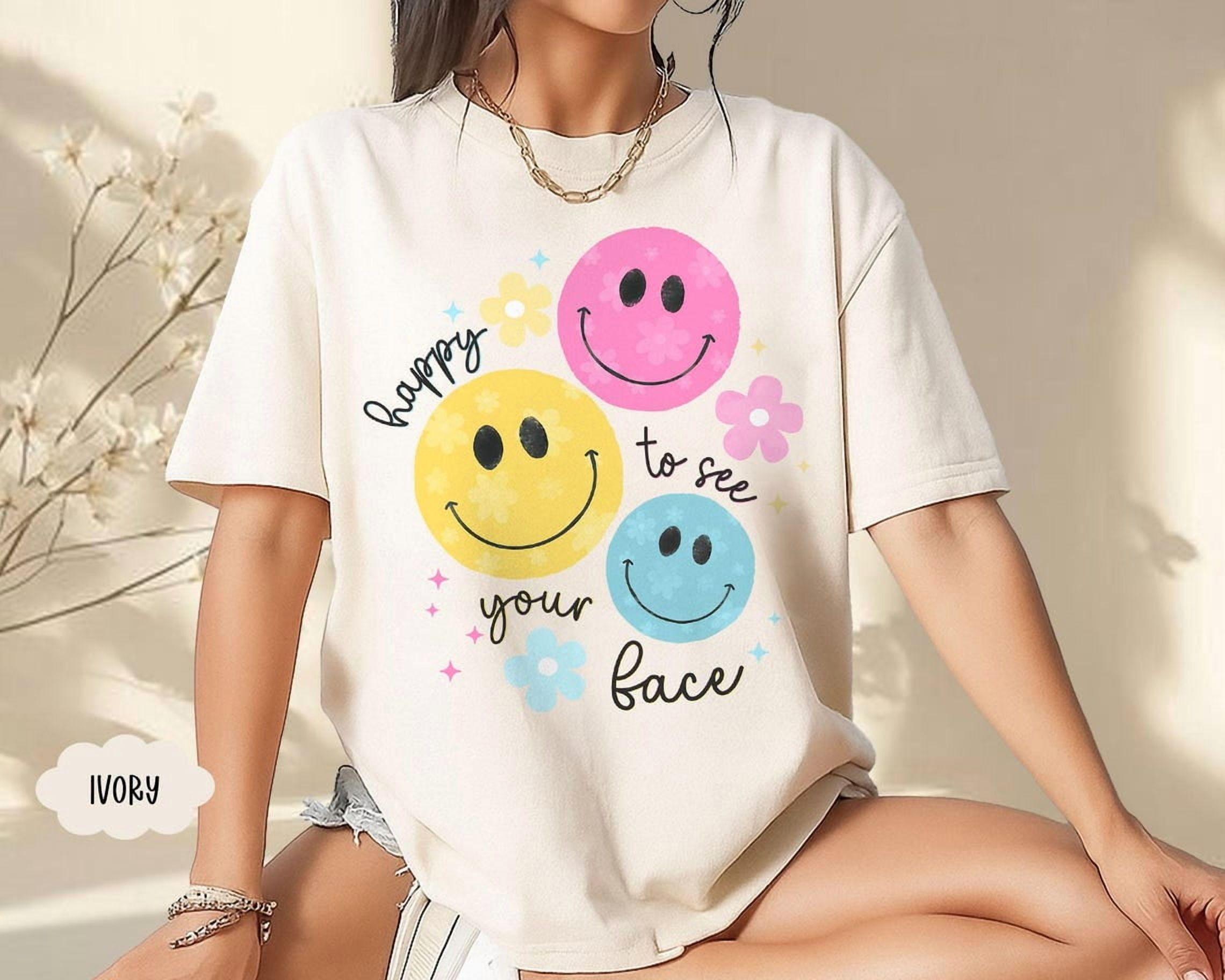 Juxt Back to School Shirt For Teacher, Cute Teacher Gifts, Happy To See ...