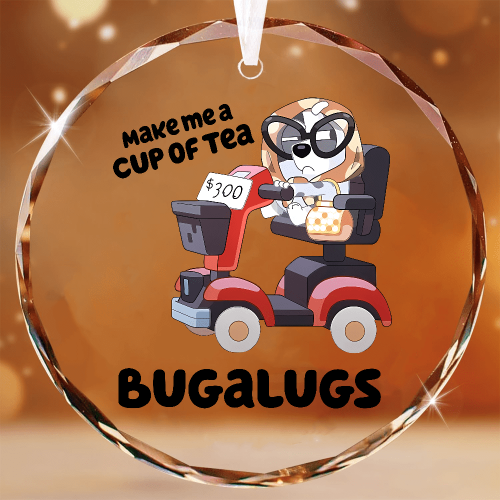 Juxt Bluey Granny Bugalugs Ornament Muffin Grannies Theme, Crystal ...