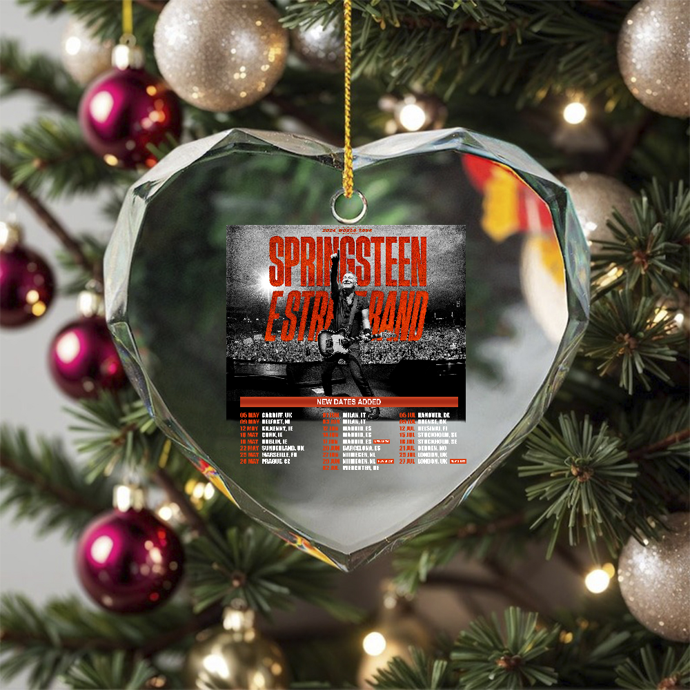 Juxt Bruce Springsteen World Tour 2024 Concert Glass Ornament, Rock ...