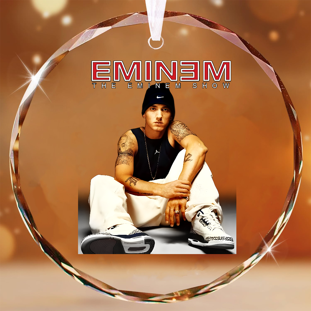 Juxt Eminem Slim Shady Ornament Hip Hop Legend, Crystal Glass Ornament ...