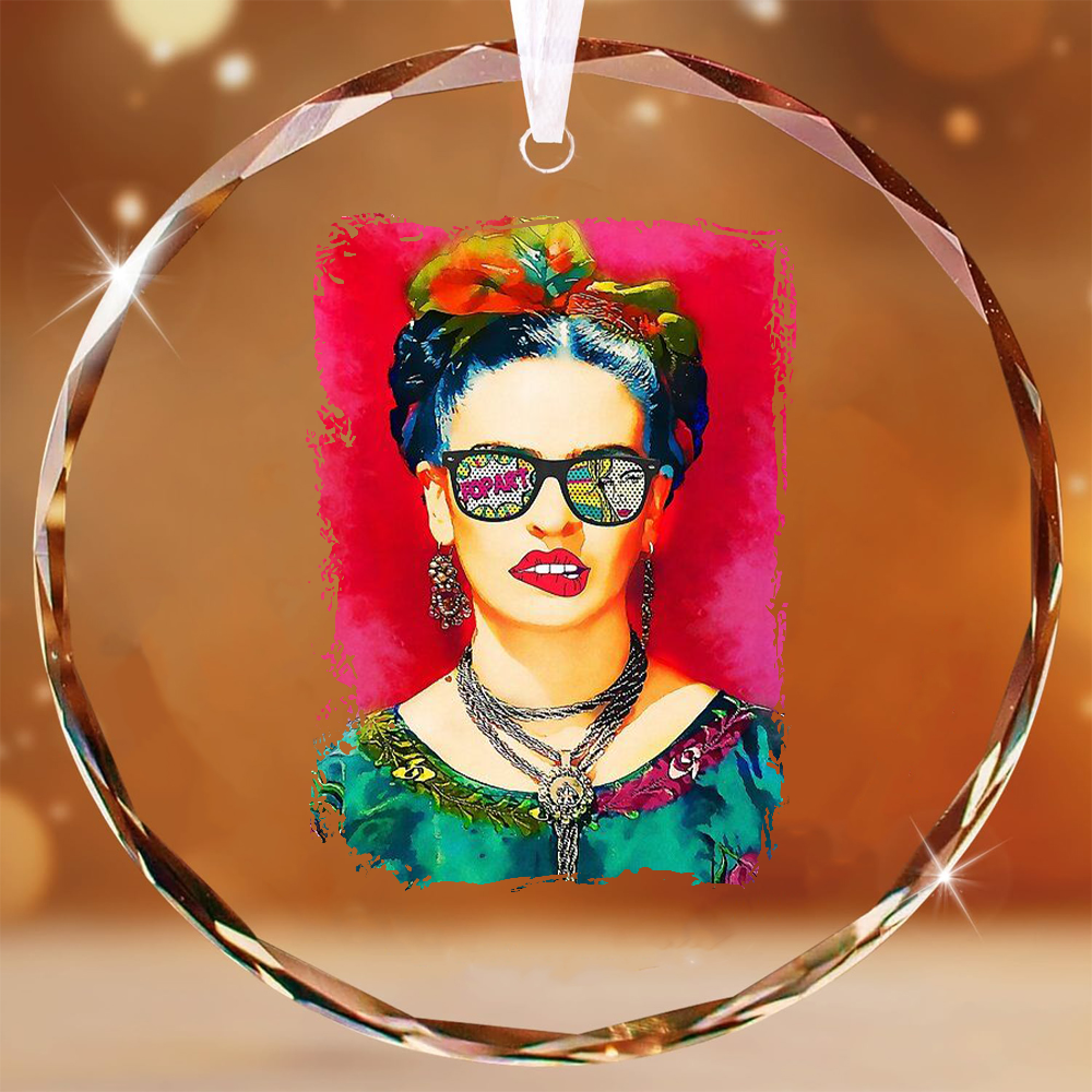 Juxt Frida Kahlo Lips Bite Ornament Pop Art Retro Design, Crystal Glass ...