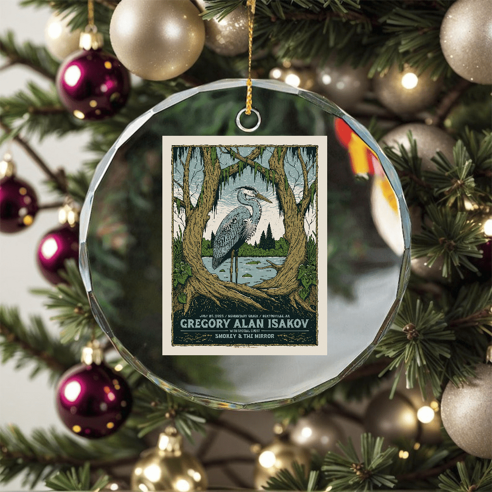 Juxt Gild Leaf Gregory Alan Isakov The Momentary Green 2025 Tour, Full Size, Glass Ornament ...