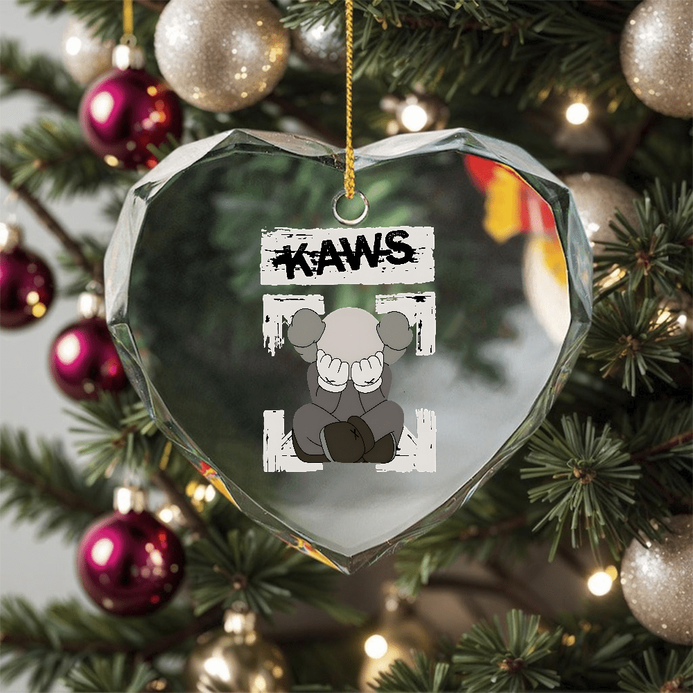 Juxt Kaws Colabs Kaws 11 Glass Ornament, Designer Art Collaboration ...
