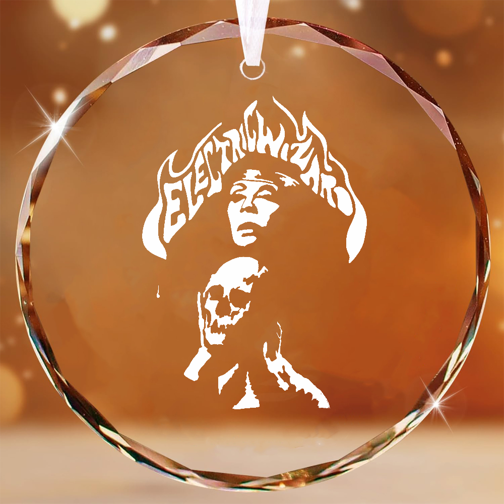 Juxt Electric Wizard Glass Ornament, Metal Rock Band Fan Birthday ...