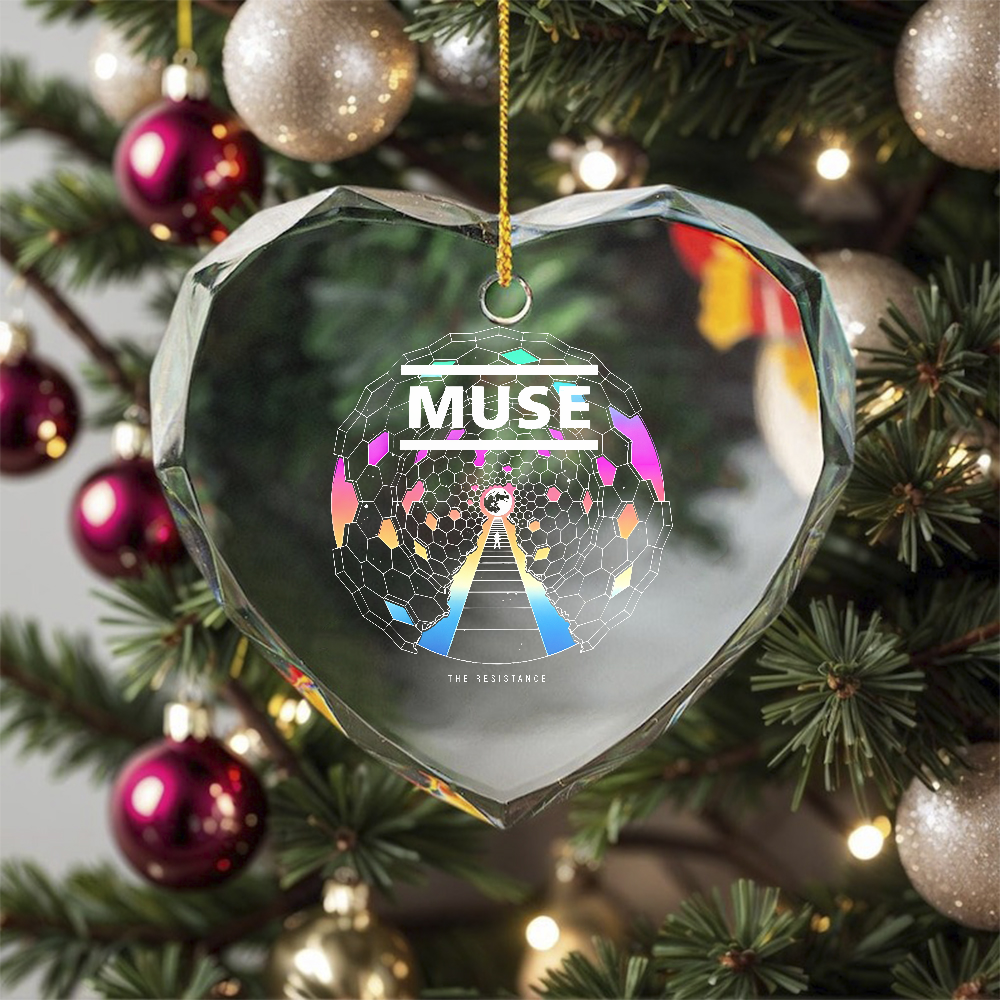 Juxt RegReg Muse The Resistance Moon Glass Ornament, Rock Album Space ...