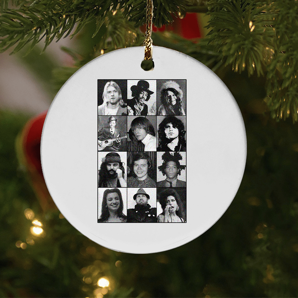 Juxt Rock Stars Club Ornament Famous Music Meme Retro, Ceramic Ornament ...