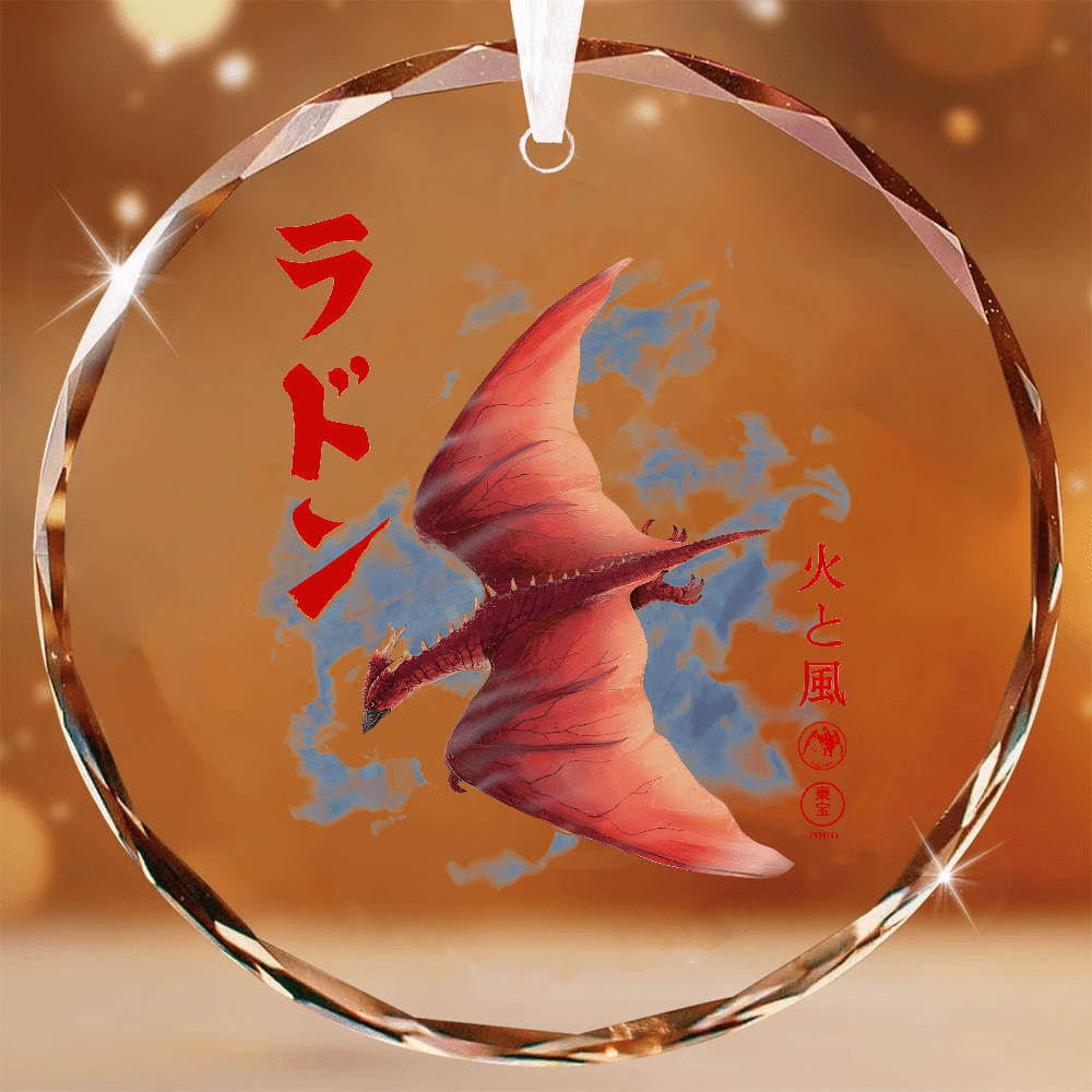Juxt Rodan Ornament Above the Clouds Sky Monster Design, Crystal Glass ...