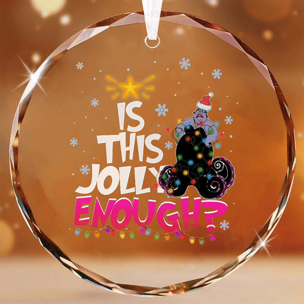 Juxt The Little Mermaid Villains Ursula Christmas Glass Ornament ...