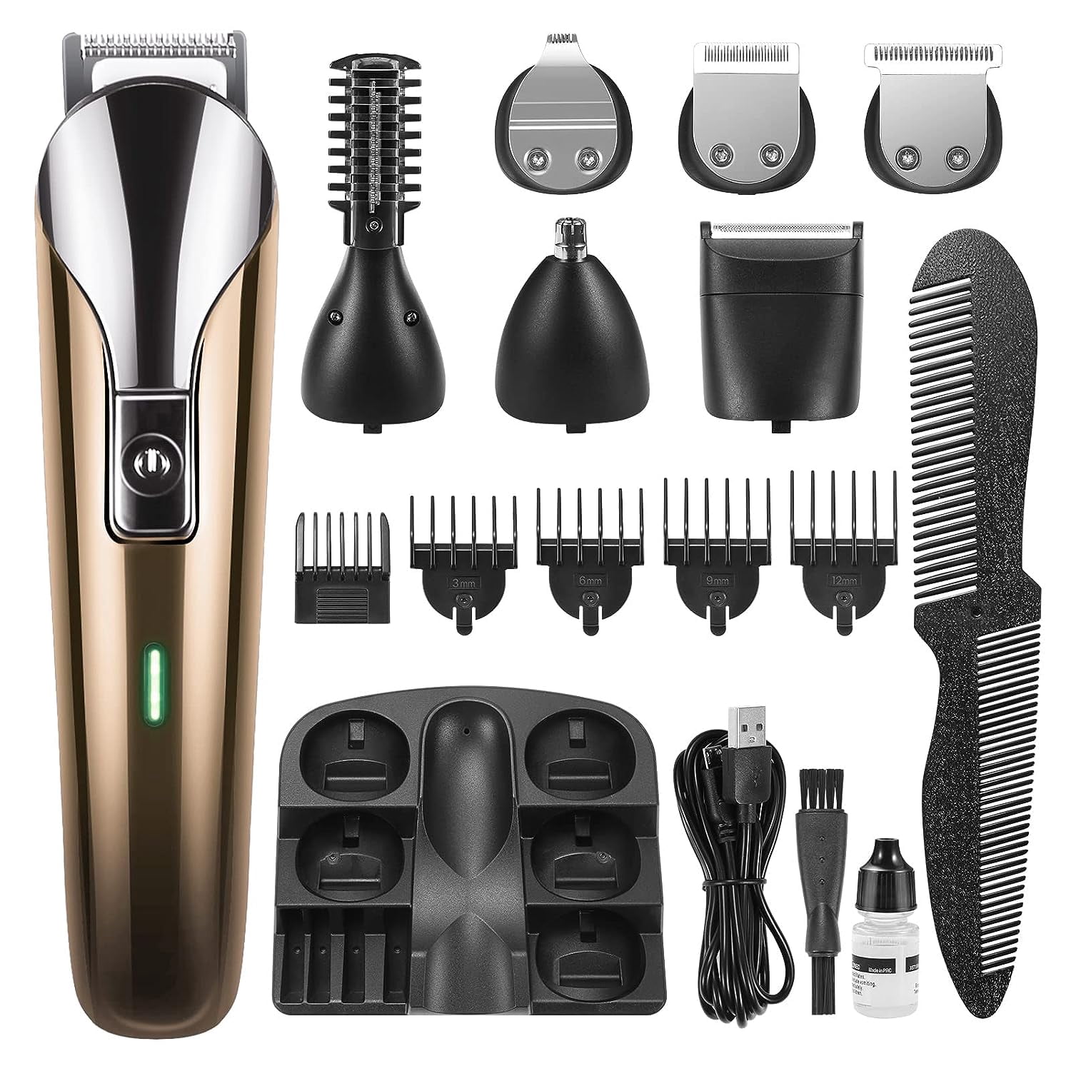 Juyafio Beard Trimmer for Men,IPX7 Waterproof Electric Razor Shavers ...
