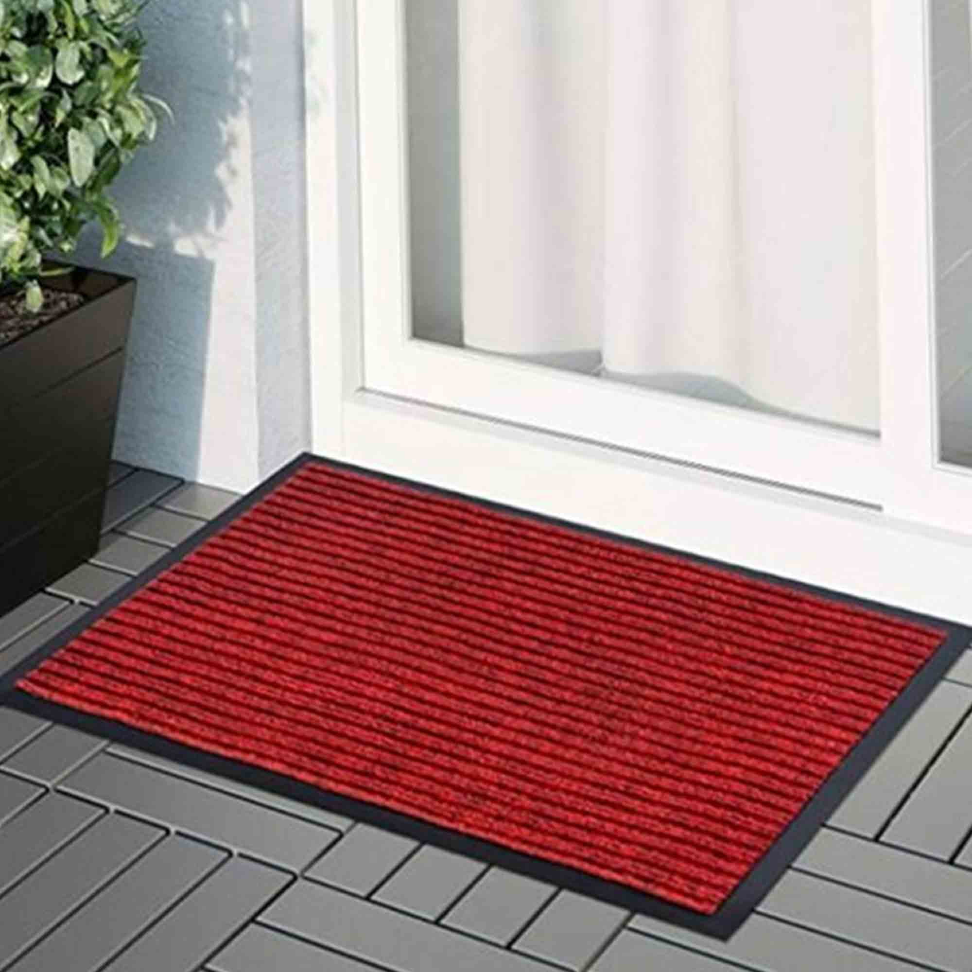 Juyafio Indoor/Outdoor Welcome Mat, Non-Slip Rubber Backing, Low ...