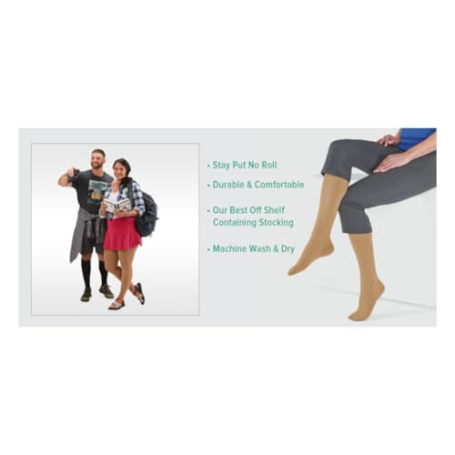 Juzo Dynamic Varin Closed Toe Compression Knee High with Silicone Top ...