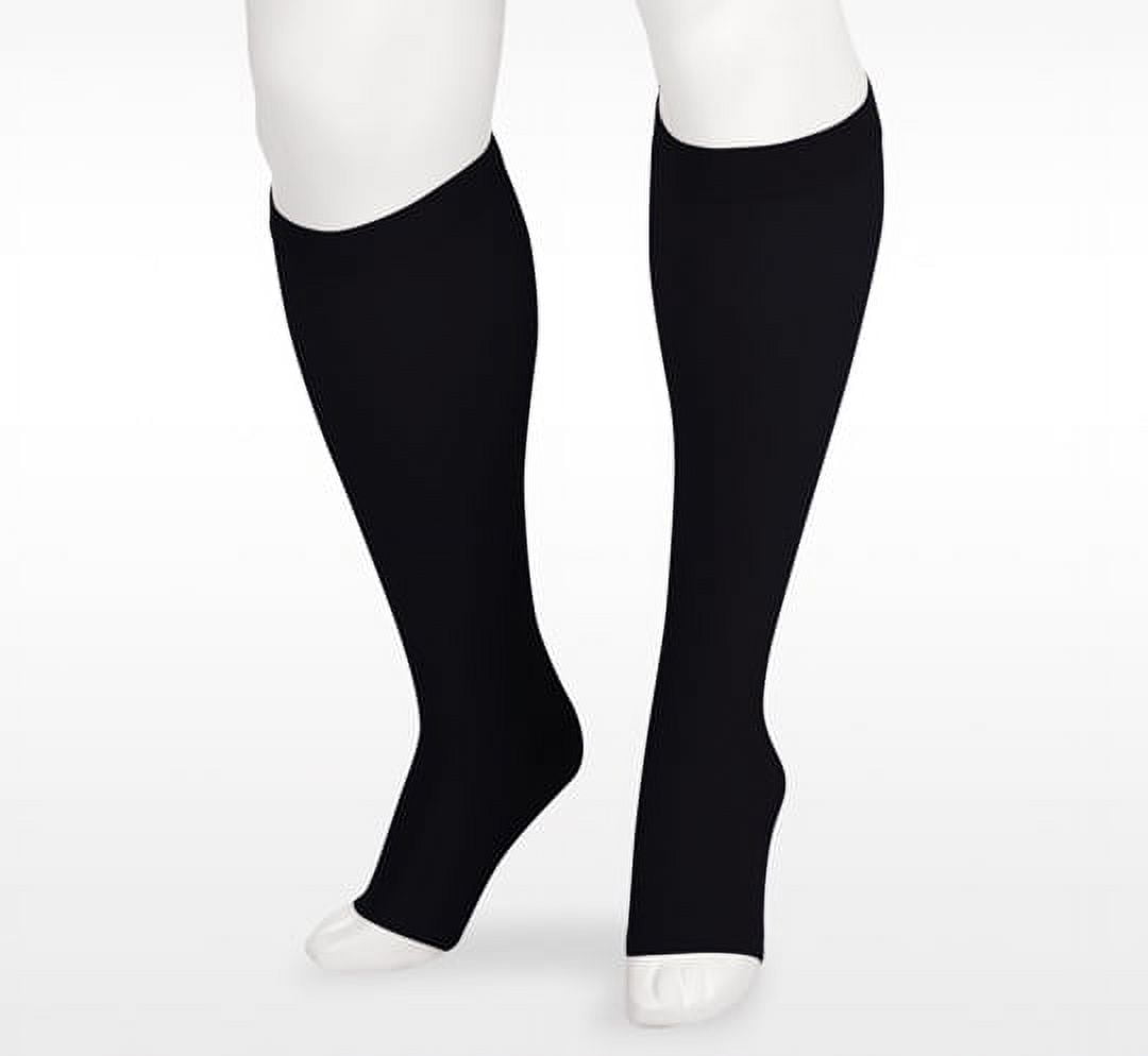 Juzo Soft 2000 Open Toe Knee Highs - 15-20 mmHg Short Black IV Short ...