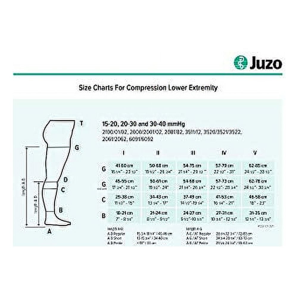 Juzo Soft 2001 20-30mmhg Compression Closed Toe Knee-High Stocking ...