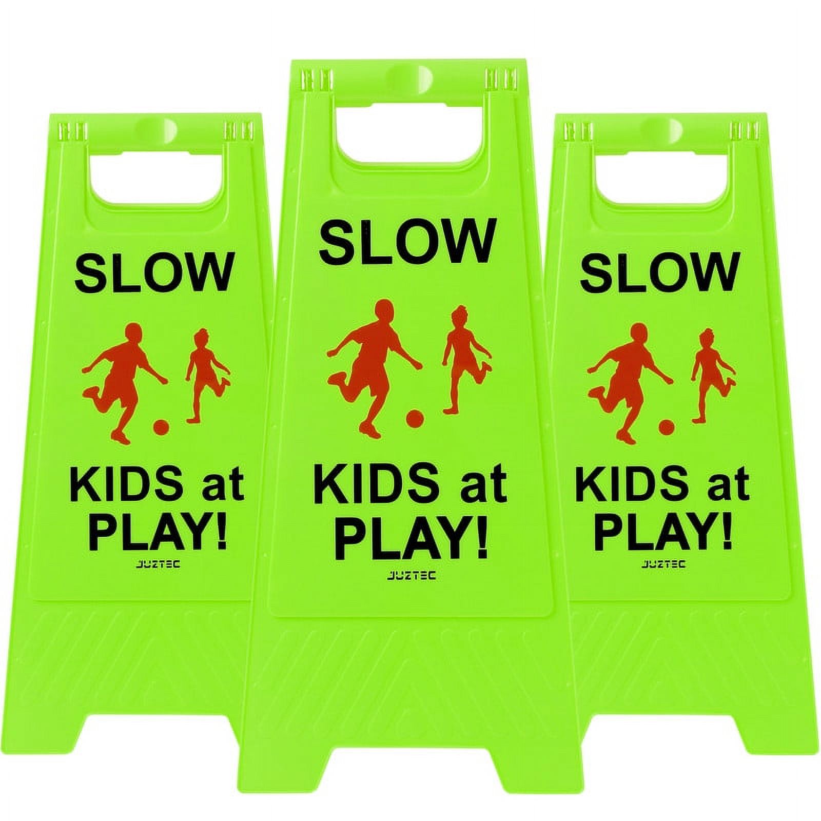 GoSports Slow Down Man! Street Safety Sign - High Visibility Kids at ...