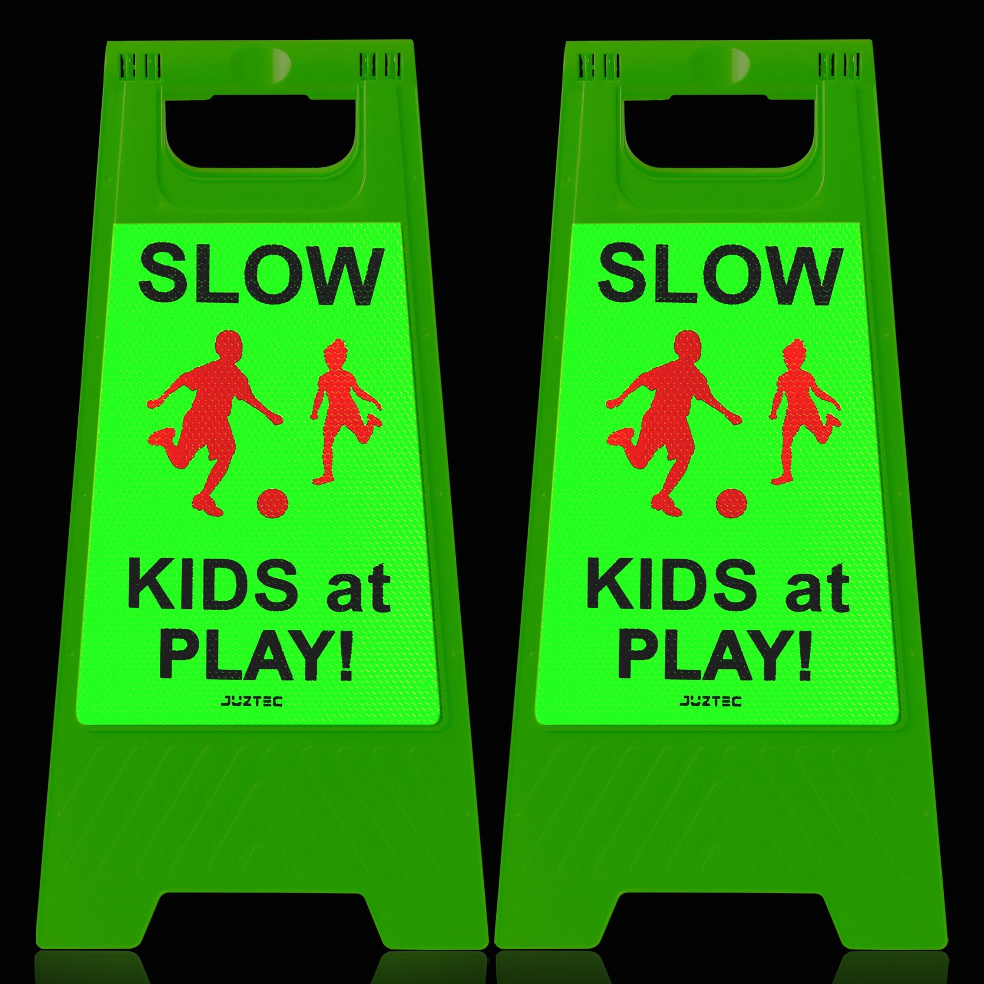 Juztec Kids at Play Signs for Street - Children Safety Slow Down Sign ...