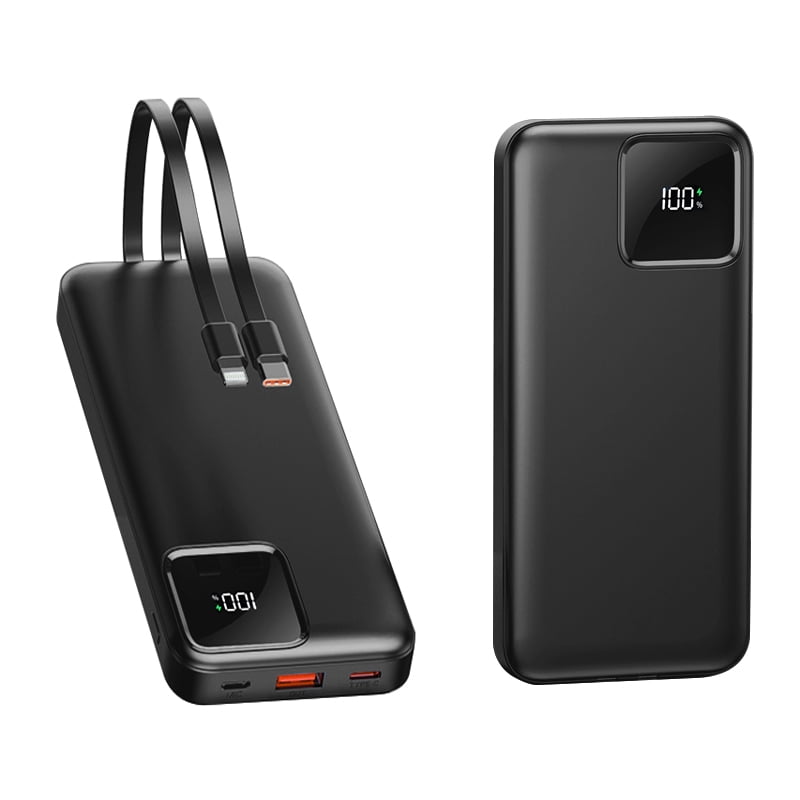 JvGoal 10000mAh Portable Charger Power Bank with Cables, 22.5W Fast ...