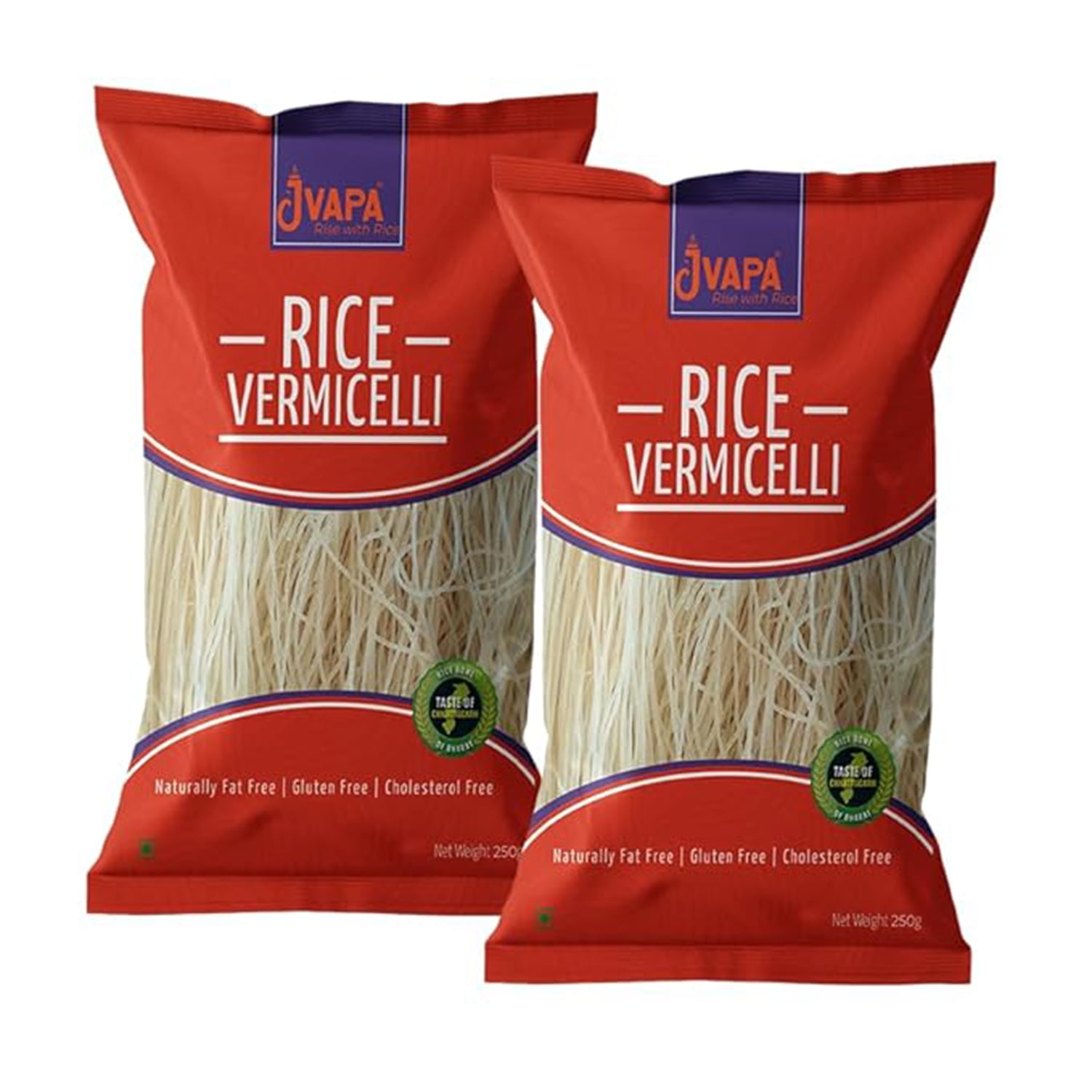 Jvapa Rice Vermicelli - 250 Grams |Naturally Gluten Free | Cholesterol Free | Naturally Fat Free ...