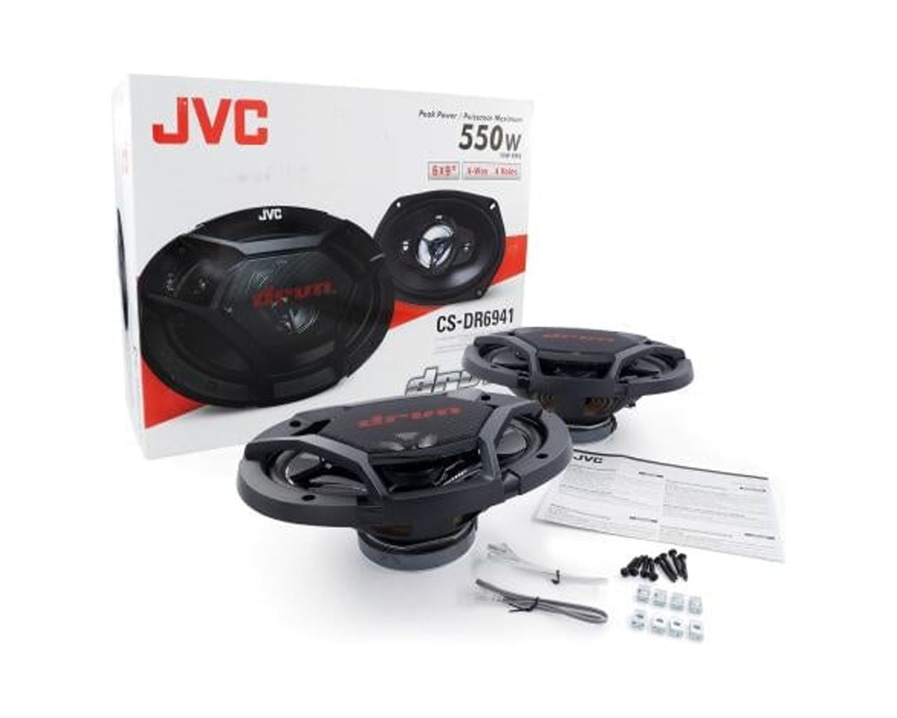 Jvc CS-DR69411000W Peak (140W RMS) 6"x9" DRVN Series 4-Way Coaxial Car ...