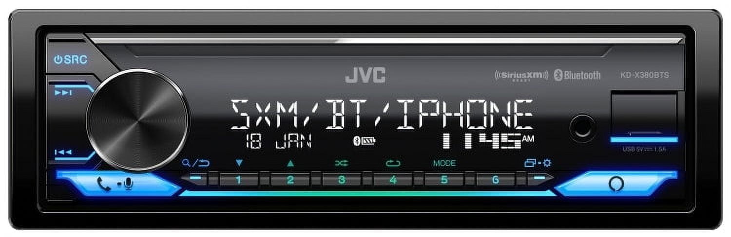 New JVC KD-X380BTS 1 DIN Digital Media Receiver w/ Alexa, Bluetooth and USB Playback - Walmart.com