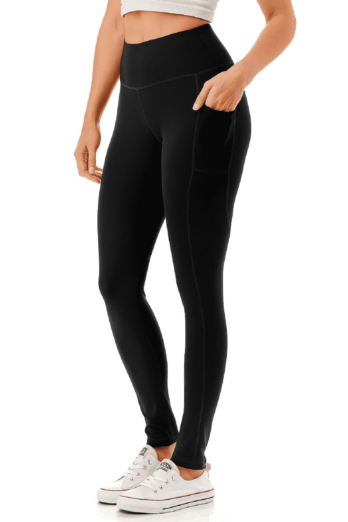 Jvini High Waist Active Leggings For Women With Deep Side Tech Pockets ...