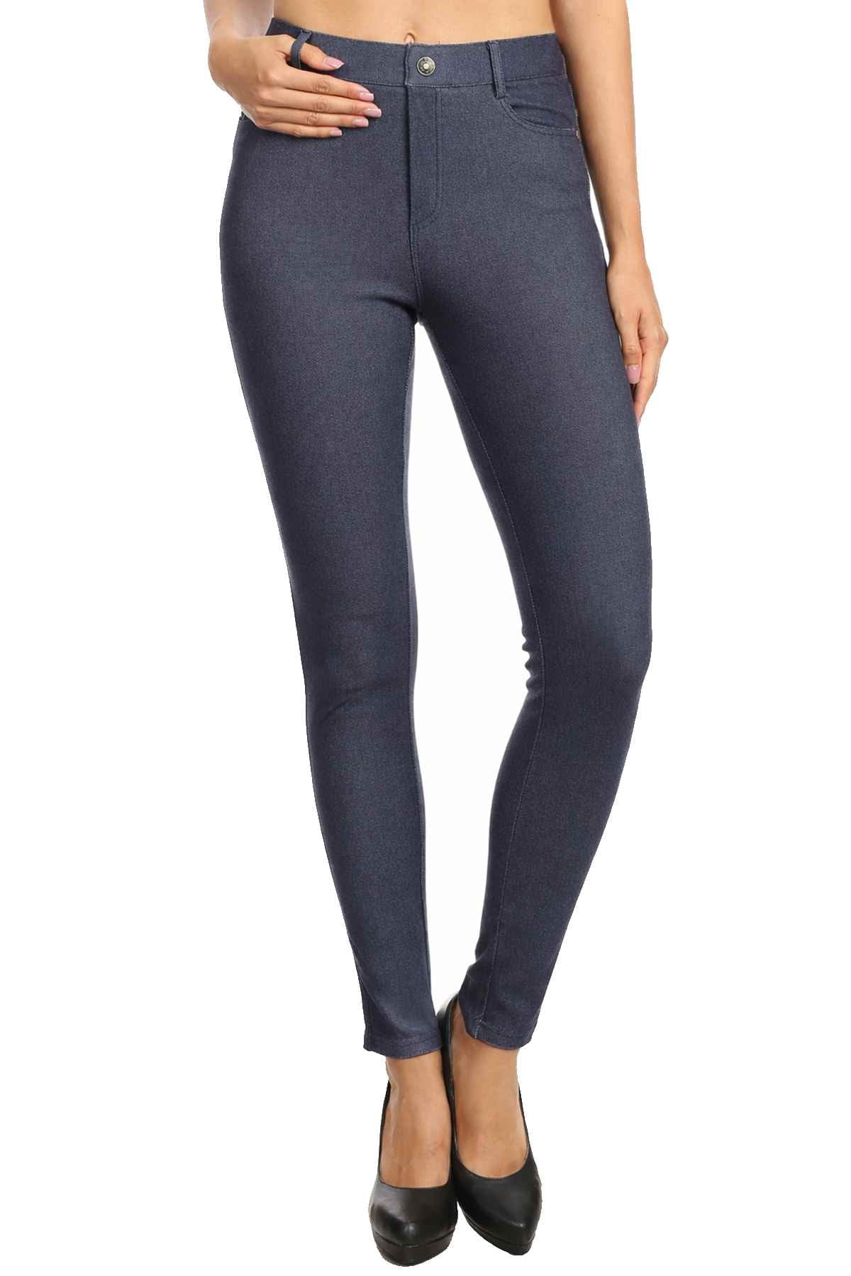 Jvini Women's High Waist Color Jeggings With Pockets Pull On Stretchy ...
