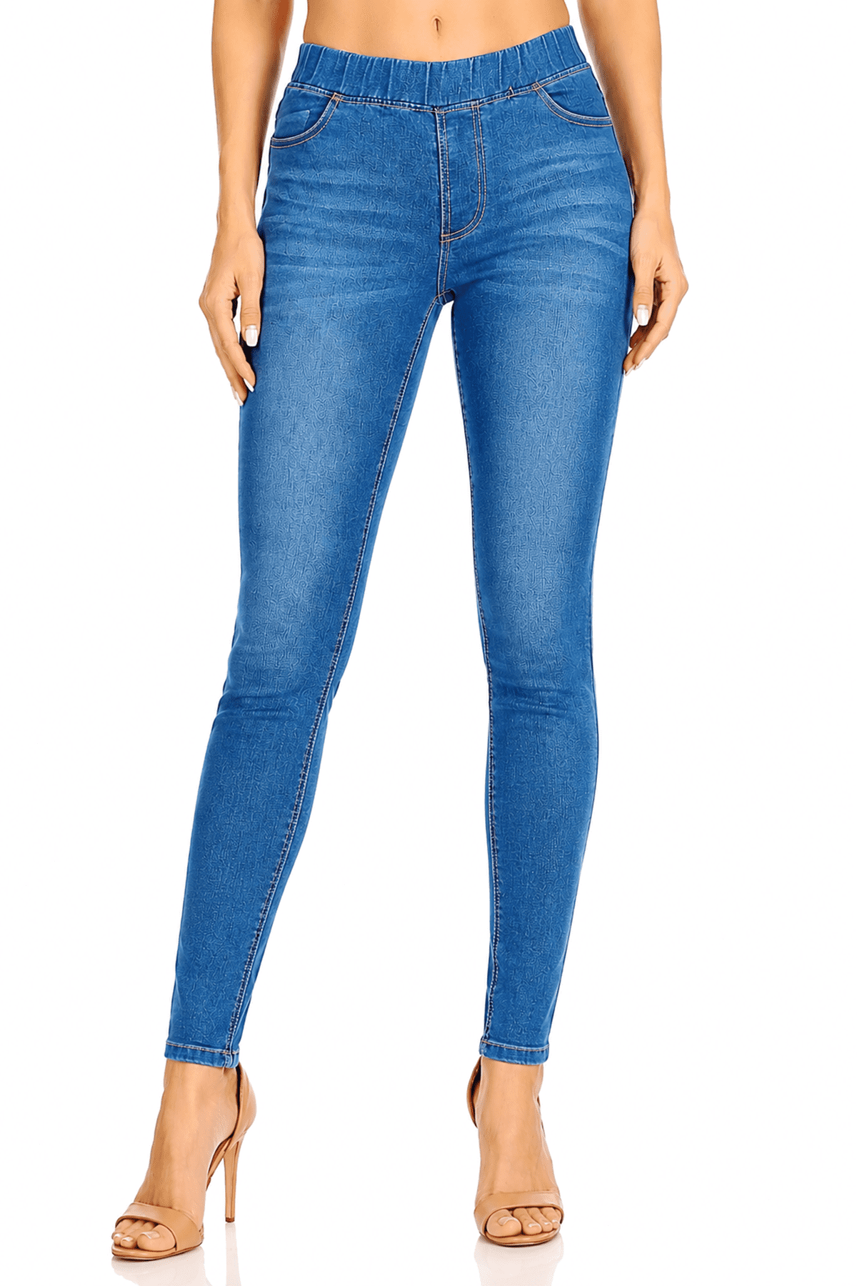 Jvini Women's Pull On Skinny Jeans Stretch Denim Jean Jeggings Regular ...
