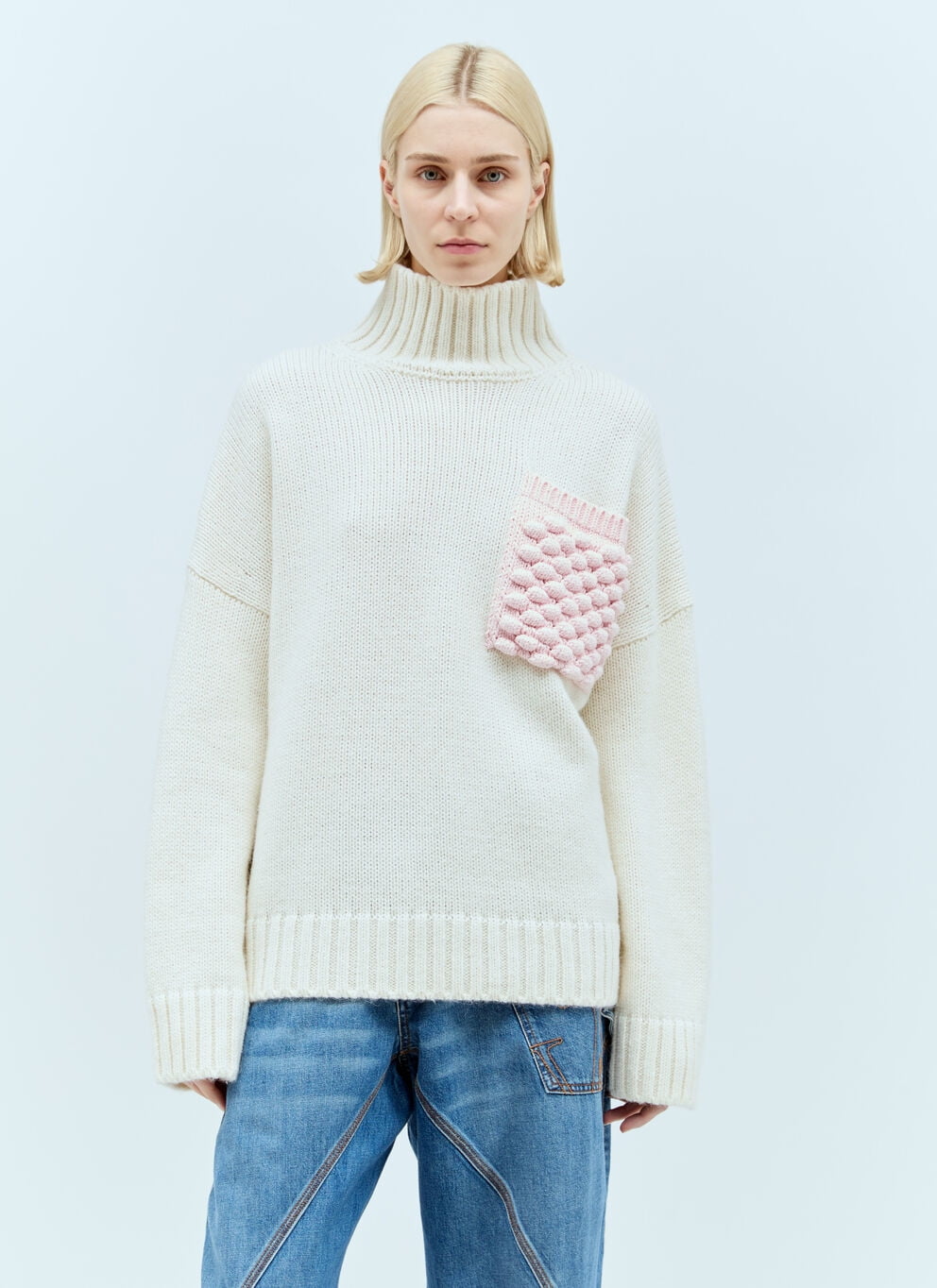 Jw Anderson Women Popcorn Patch Pocket Sweater - Walmart.com