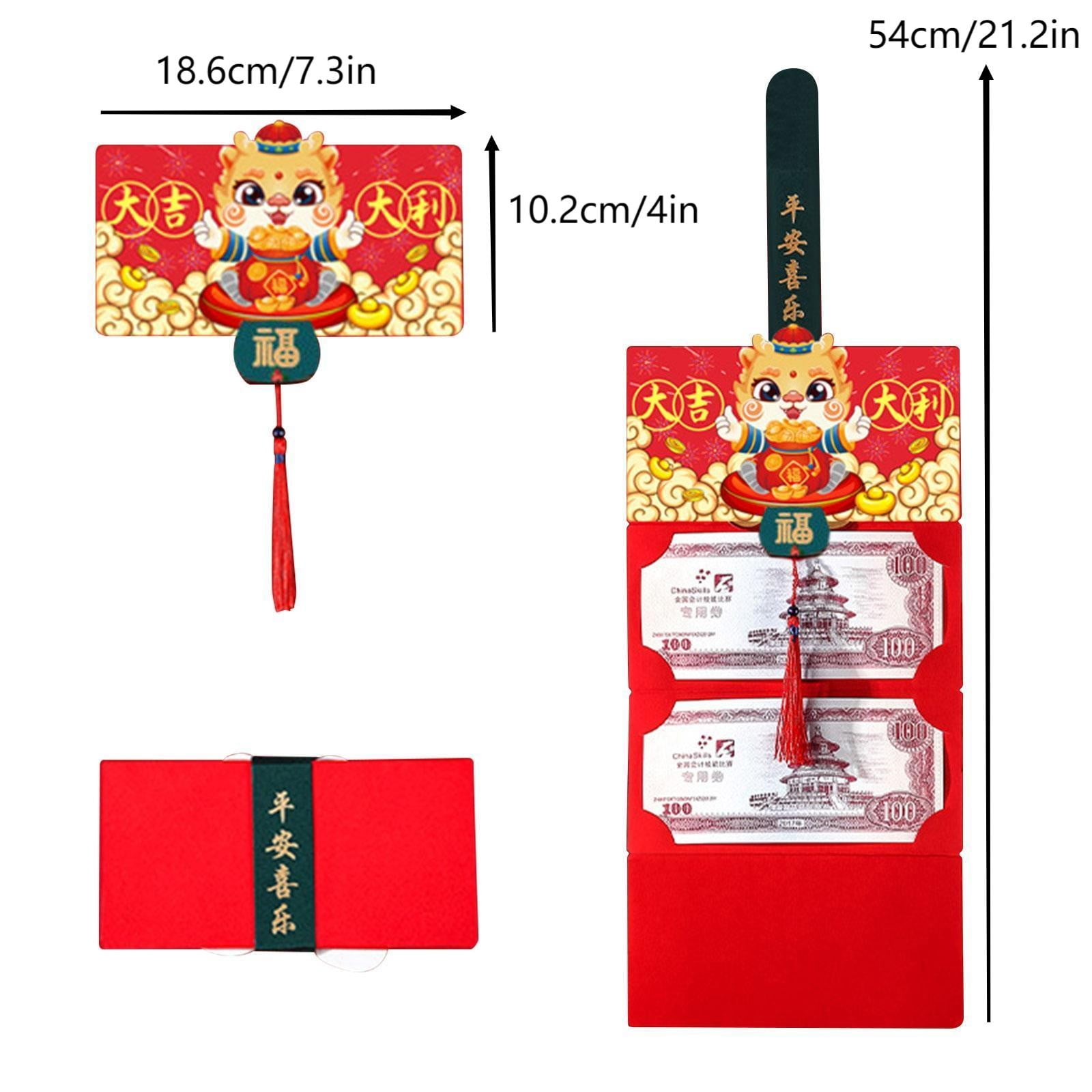 Jwputqe 2025 New Year Folding Red Envelope Personality Enlarged Red ...