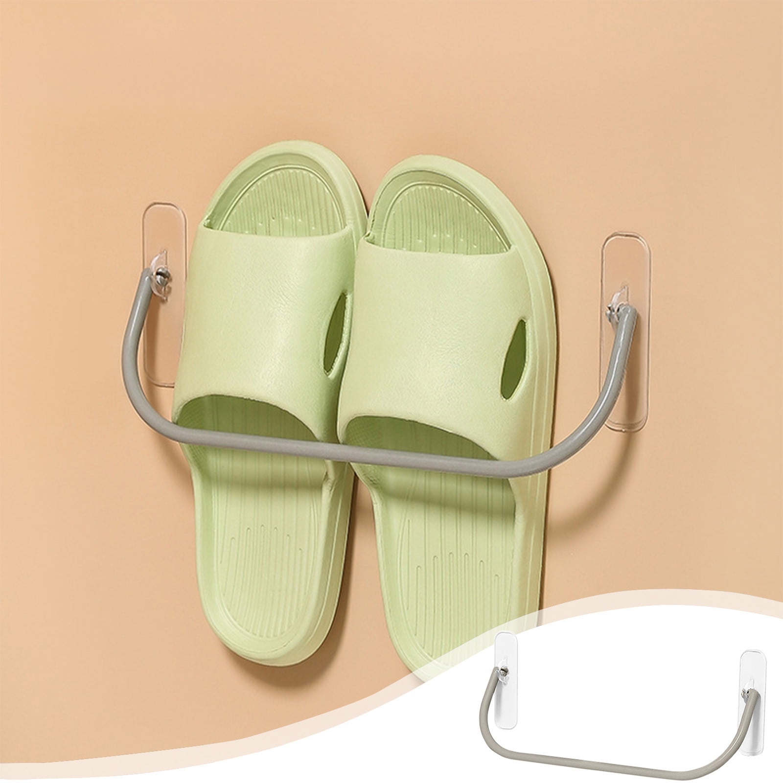Jwputqe Bathroom Slippers Rack Punch Frees Toilet Wall Mounted Toilet ...