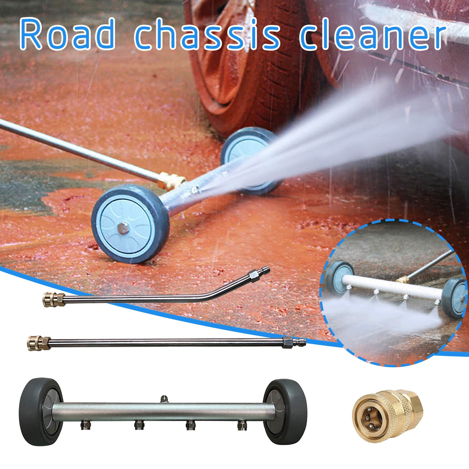 Jwputqe Chassis Spray Nozzle Road Surface Cleaning Brush Dual Function ...