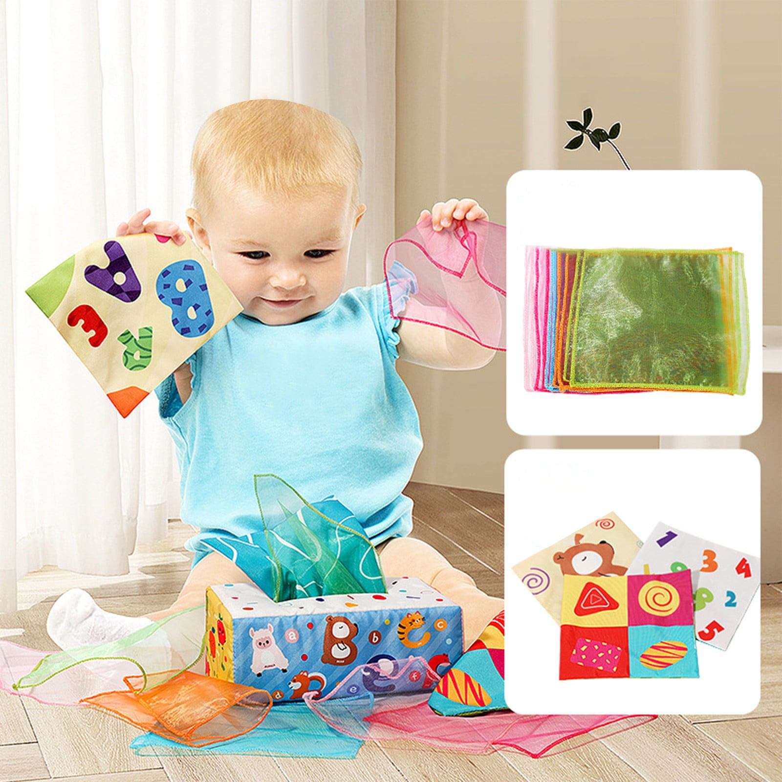 Jwputqe Simulated Cloth Tissue Box Toy with Cloth Tissues Children ...