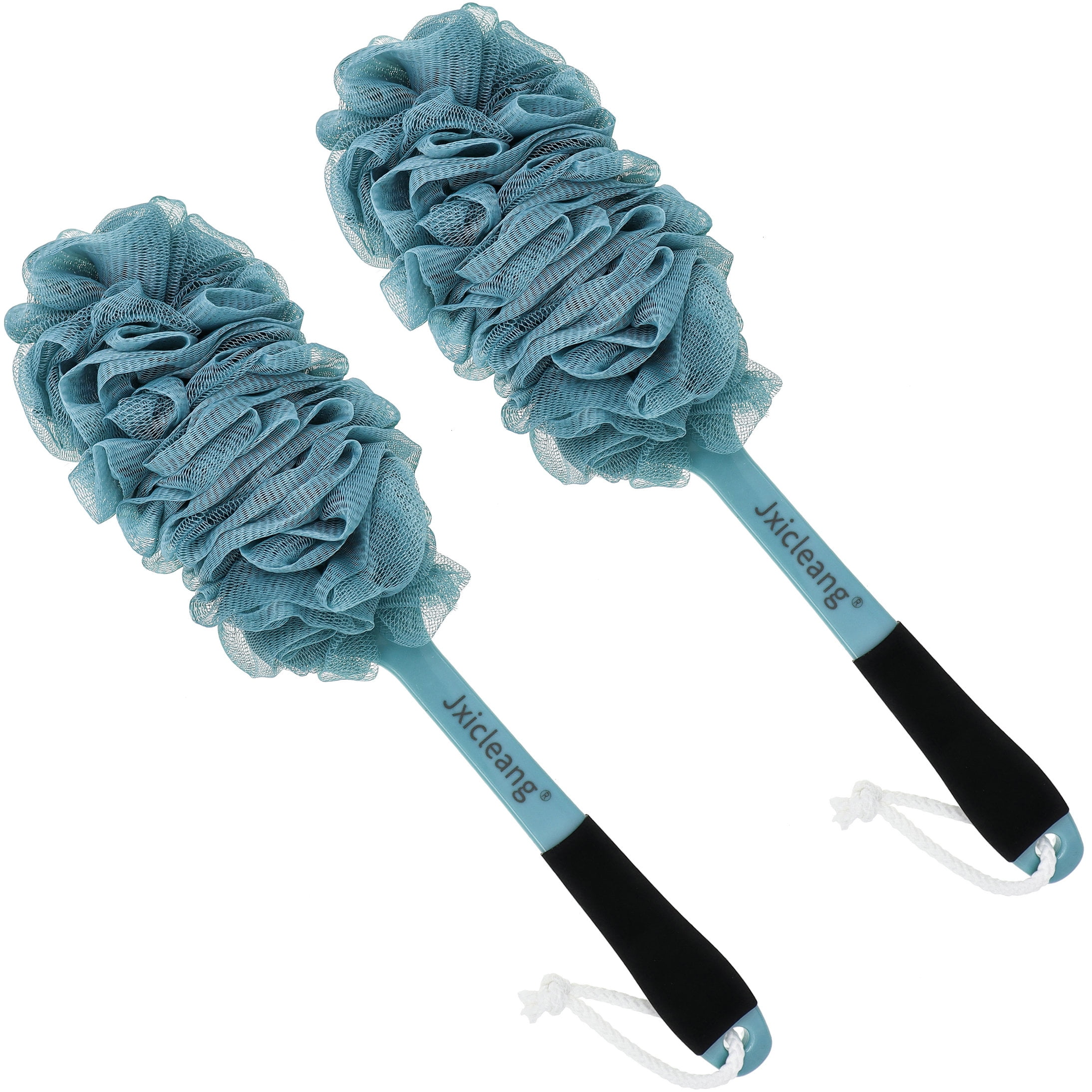 Jxicleang Back Scrubber for Shower, Long Handle Exfoliating Loofah, 2 ...