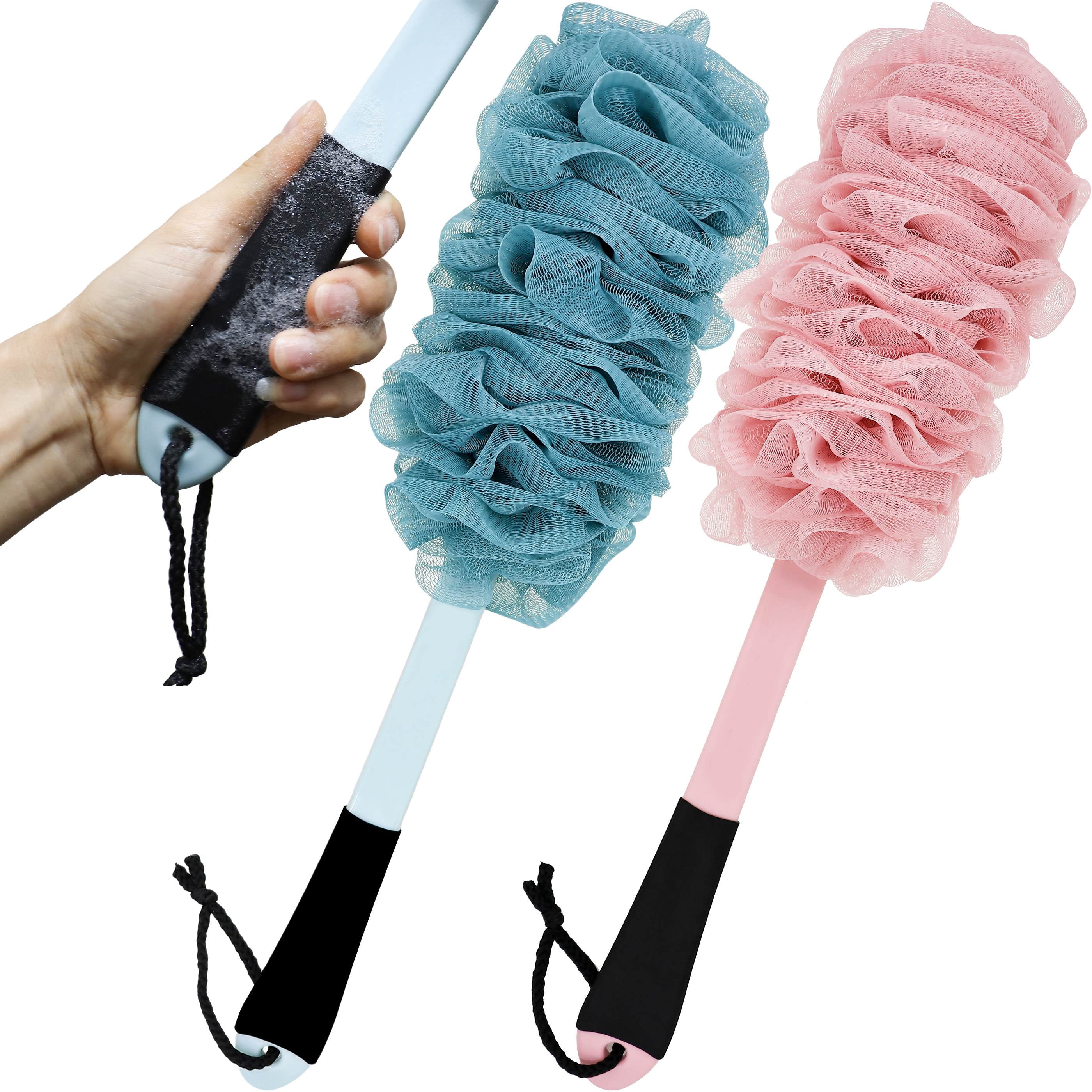 Jxicleang 2 Pack Back Scrubber For Shower, Exfoliating Back Loofah ...