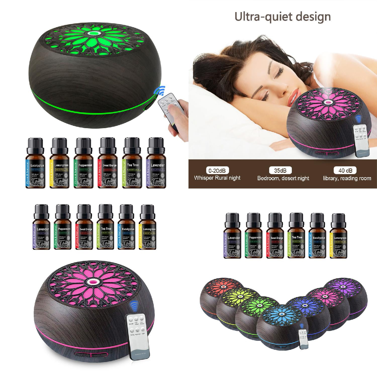 Jxjsq 550ml Diffuser Aroma Diffuser Air Humidifier Ultrasonic Cold Fog ...