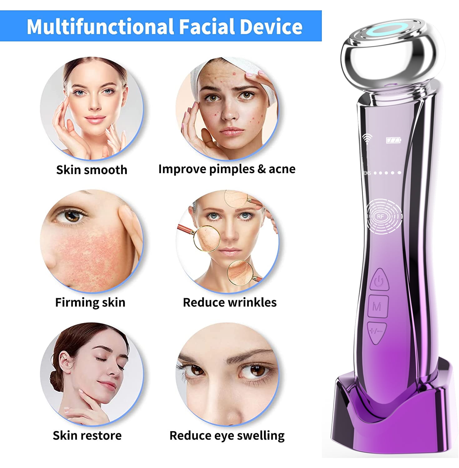 Jxr Facial Massager EMS RF Beauty Device Face Lifting Machine Therapy ...