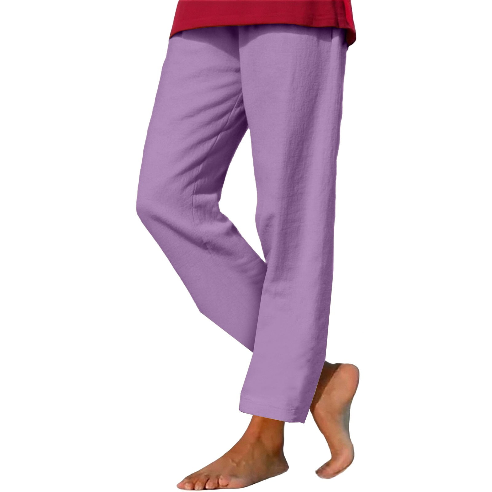 Jxximdong Cargo Pants for Women, Cotton Linen Straight Leg Pants Boho ...