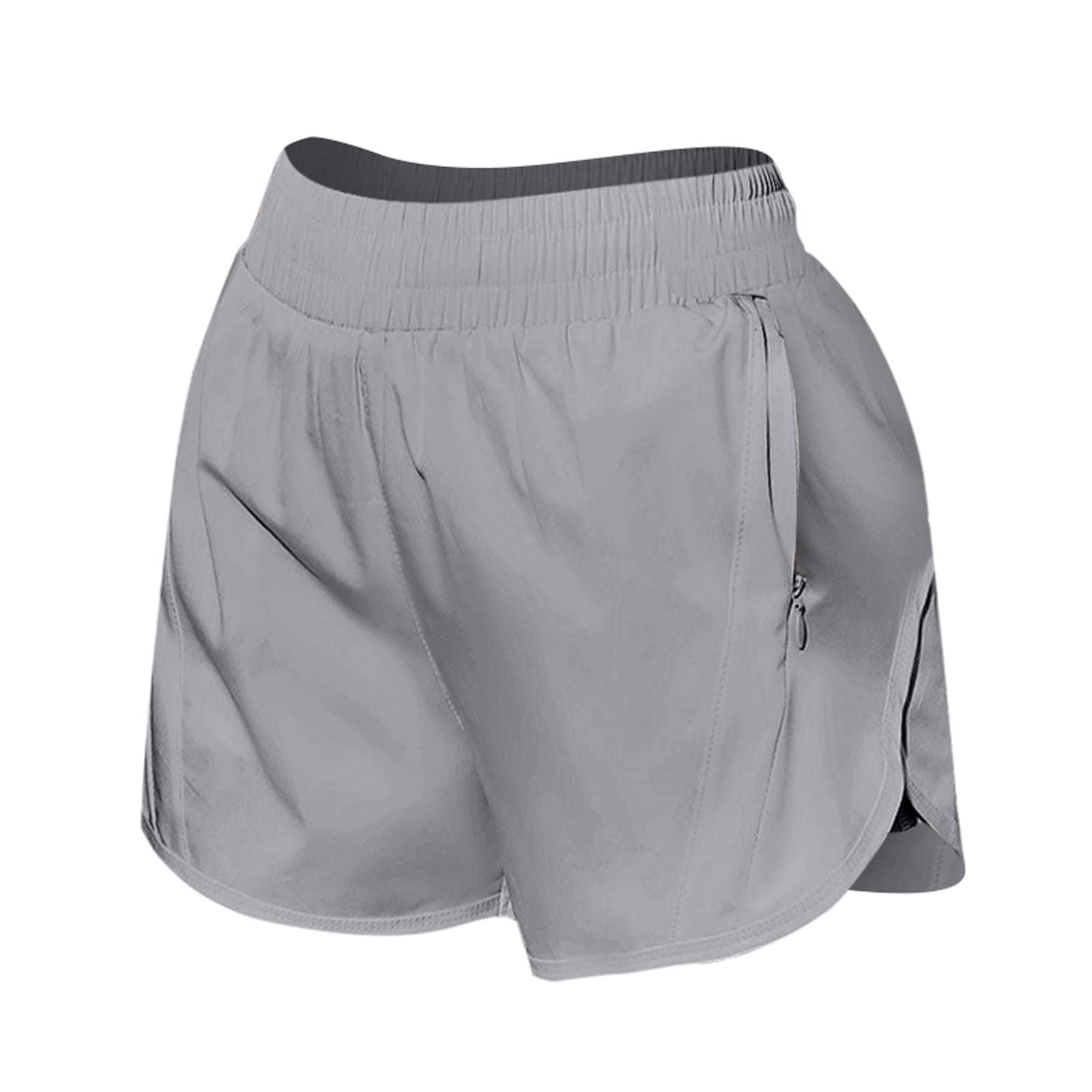 Jxximdong Running Shorts for Women, Running Shorts with Zipper Pockets ...