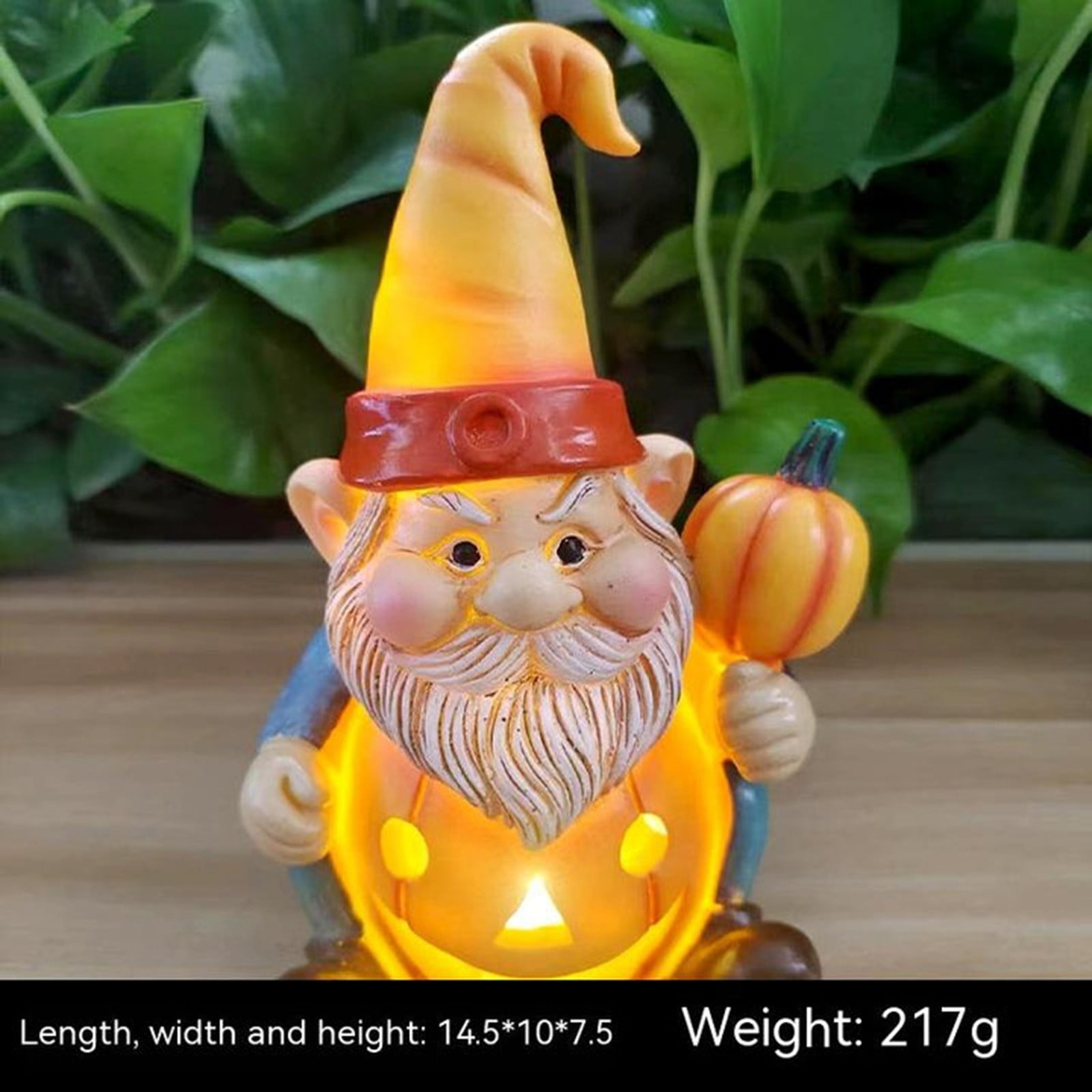 Jxximdong Sculptures & Statues Garden Gnome Statue Resin Pumpkin Table ...
