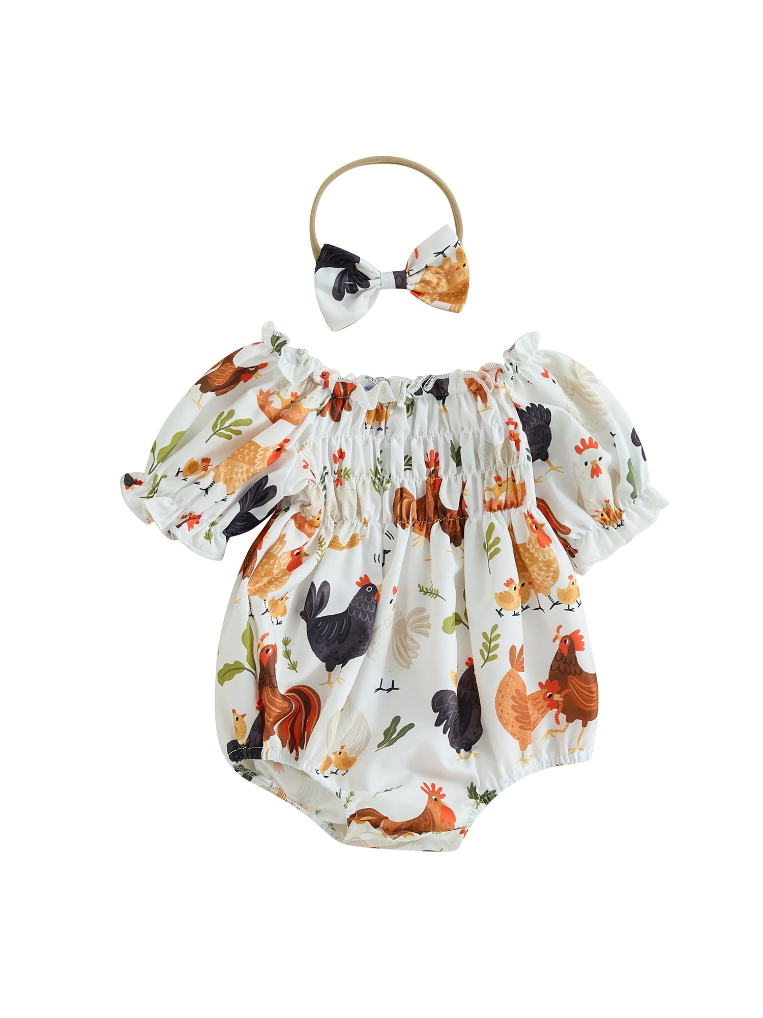 Jxzom Infant Baby Girl Farm Chicken Outfit 3 6 12 18 Months Rooster Hen ...