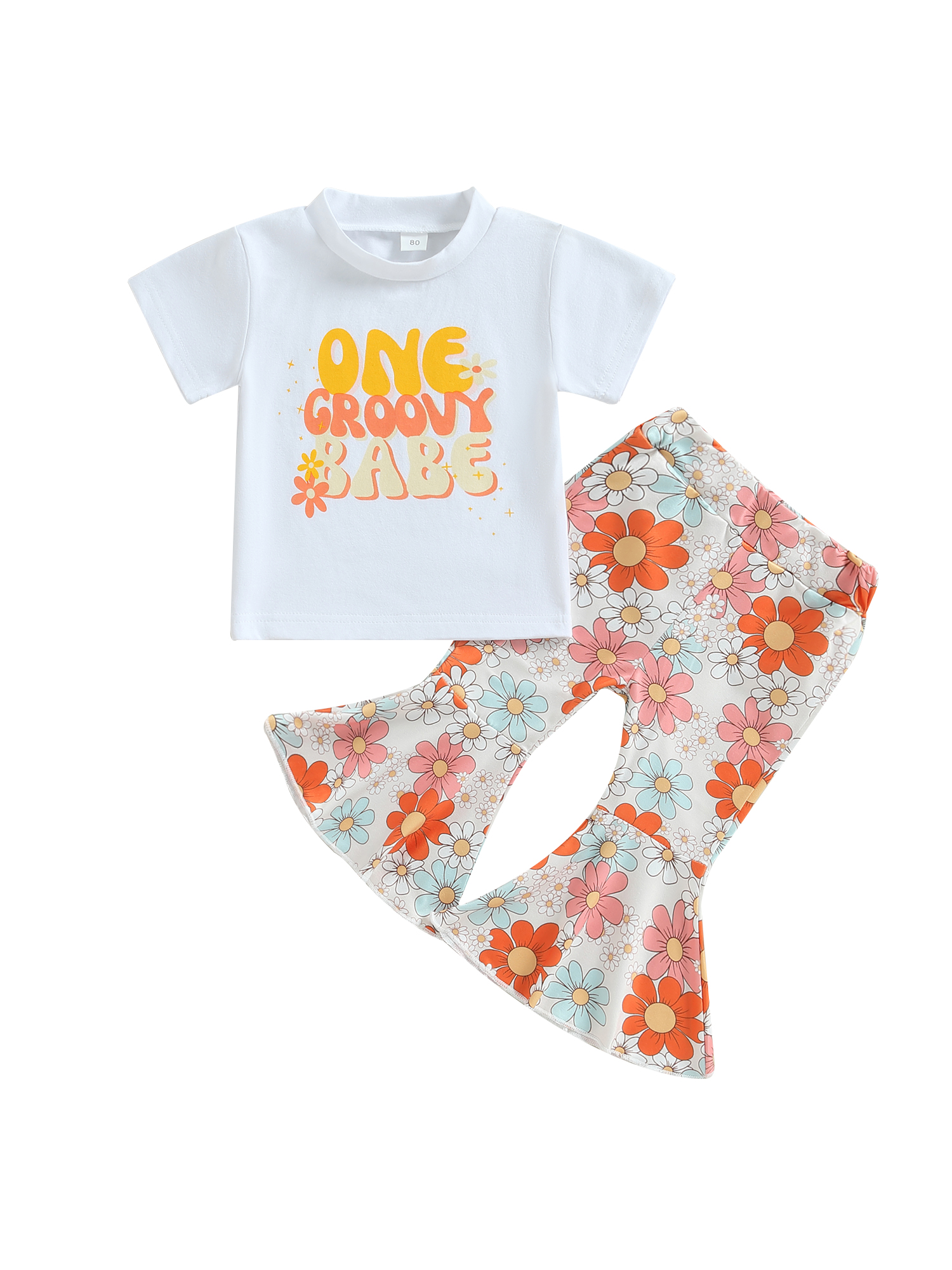Jxzom Infant Toddler Baby Girl Birthday Clothes Groovy One/Two Groovy ...