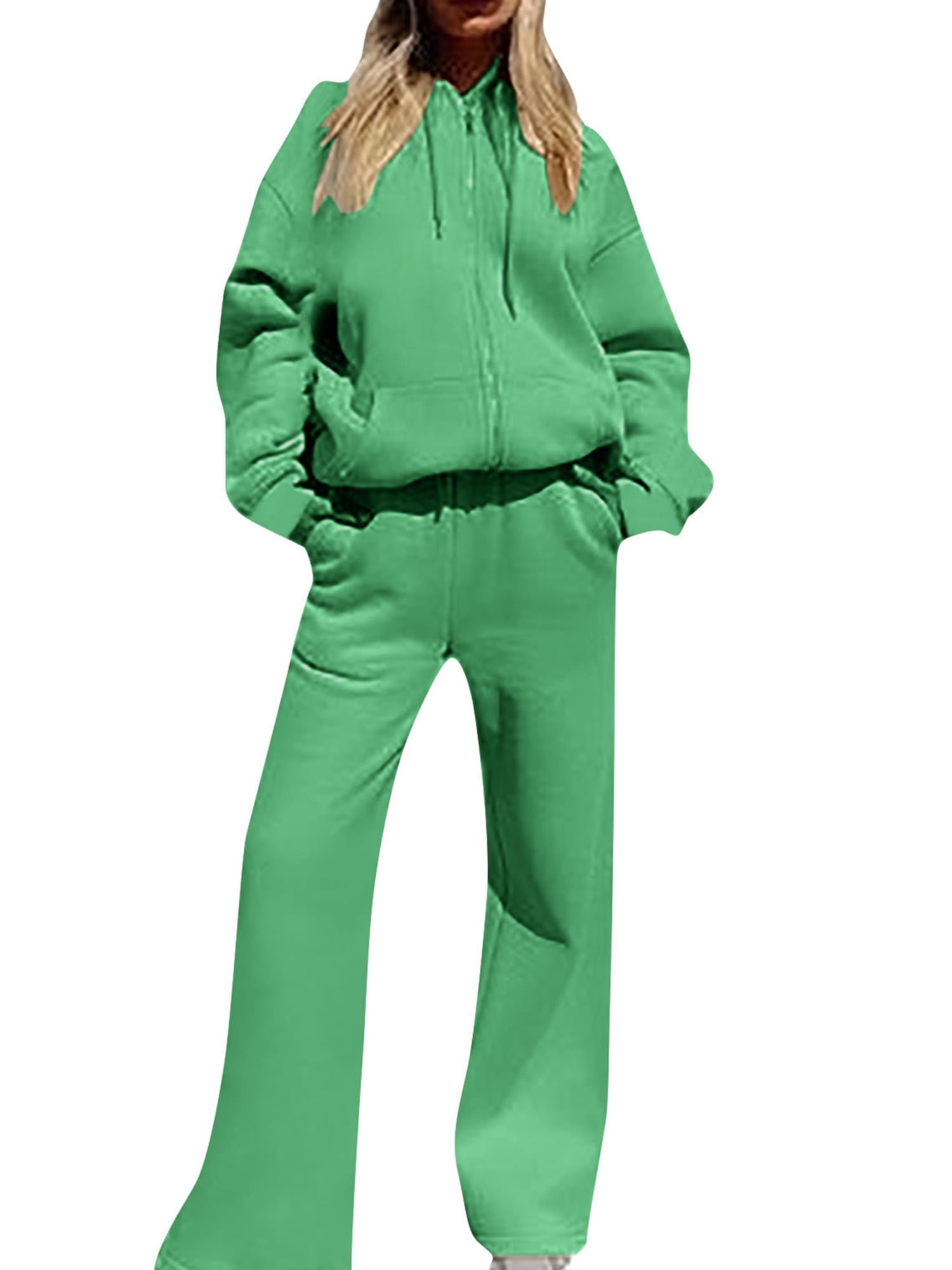 Jxzom Spring Autumn Womens 2 Piece Casual Outfits Long Sleeve Zipper