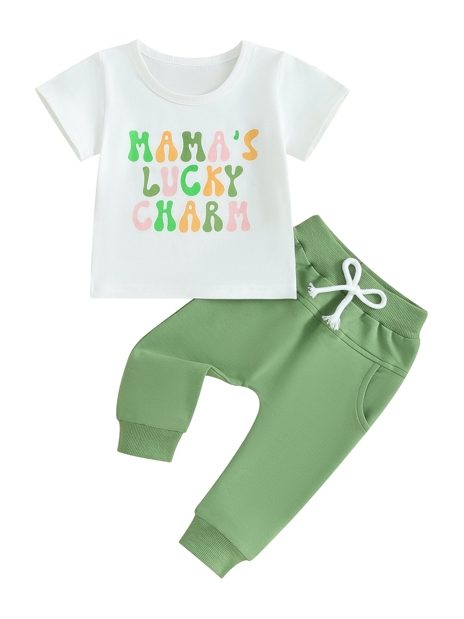 Jxzom Toddler Baby Boy St Patricks Day Outfit Mr Lucky Charm Clover ...