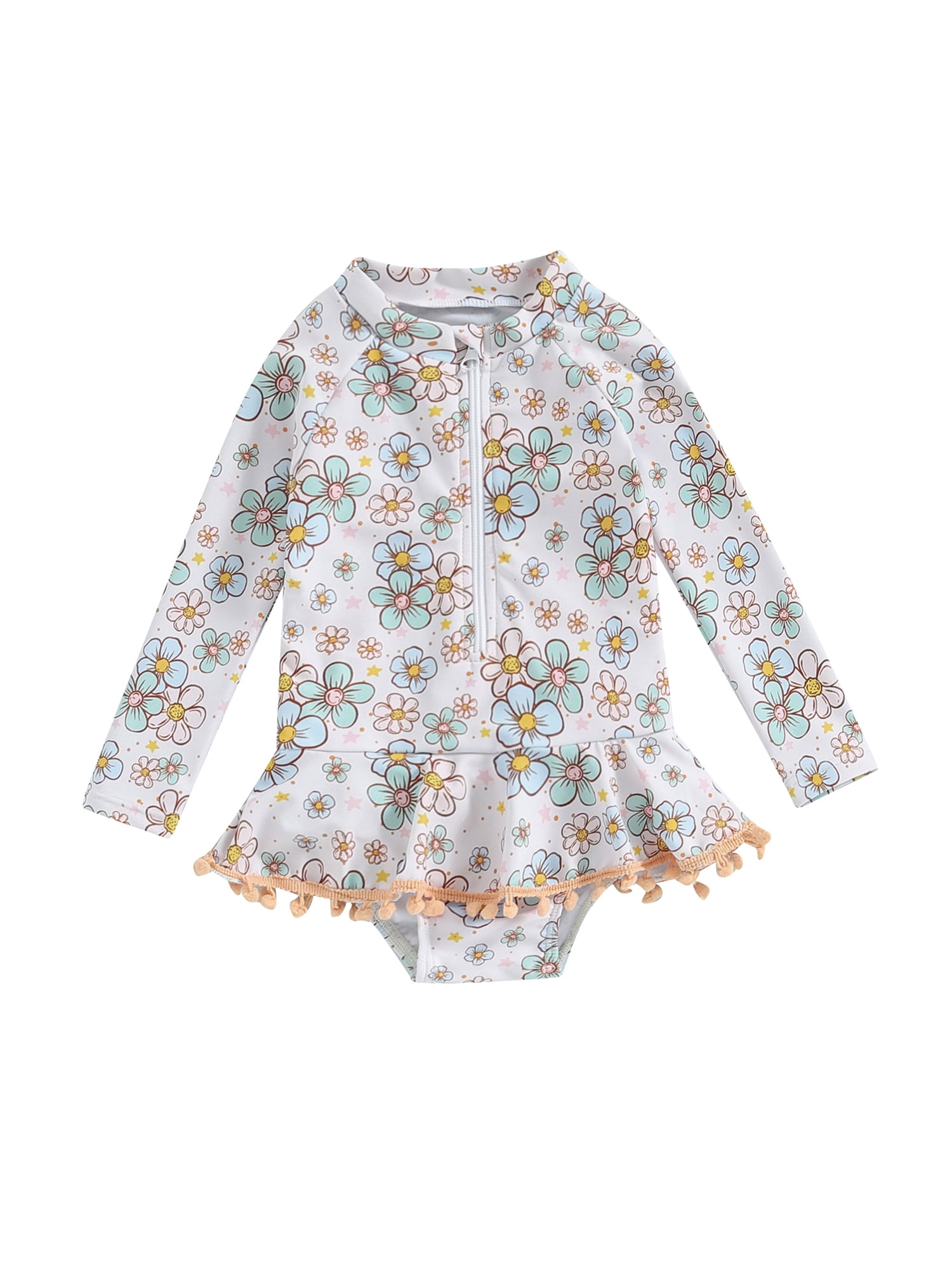 Jxzom Toddler Baby Girl Rash Guard Swimsuit Rompers 1T 2T 3T 4T 5T 6T ...